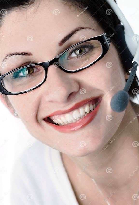 Happy Operator stock image. Image of close, happy, customer - 1039165