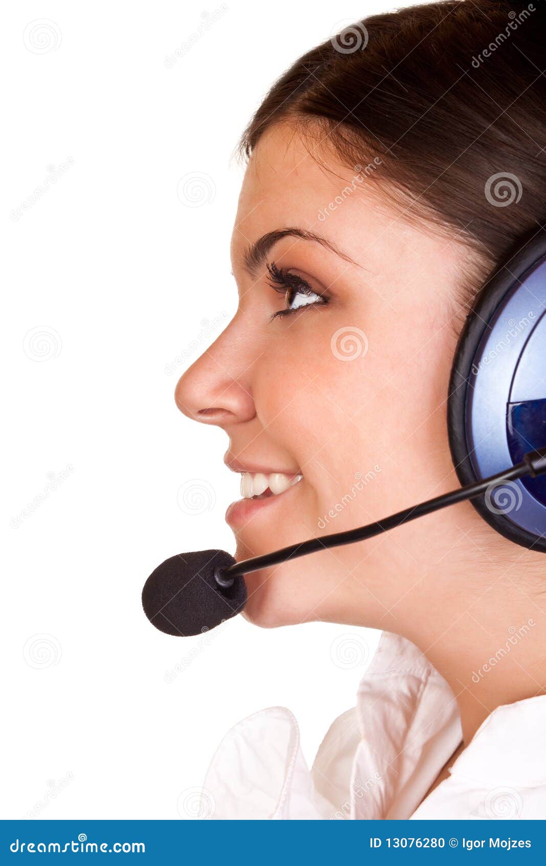 Happy operator stock photo. Image of color, business - 13076280
