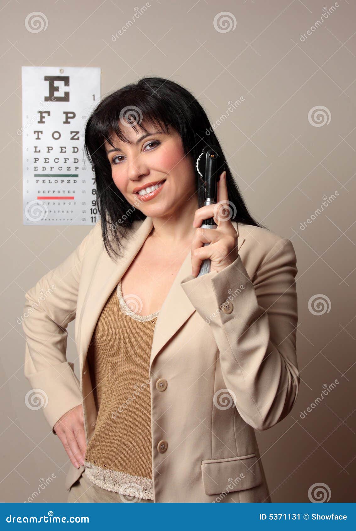 Happy Optometrist stock image. Image of happy, consultation - 5371131
