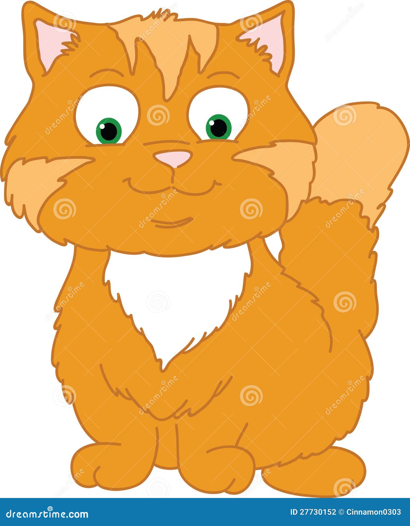 Happy Orange Cat stock vector. Illustration of happy - 27730152