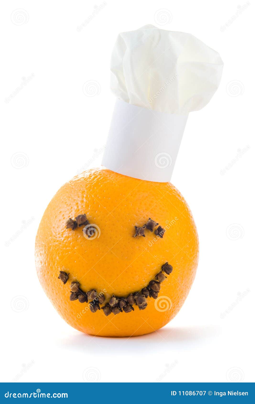 Happy orange chef stock image. Image of clove, enjoying - 11086707