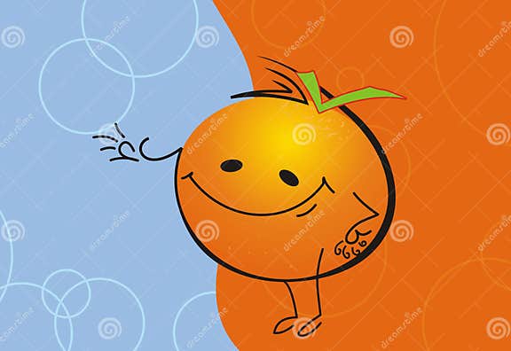 Happy orange man stock vector. Illustration of figure - 6443758