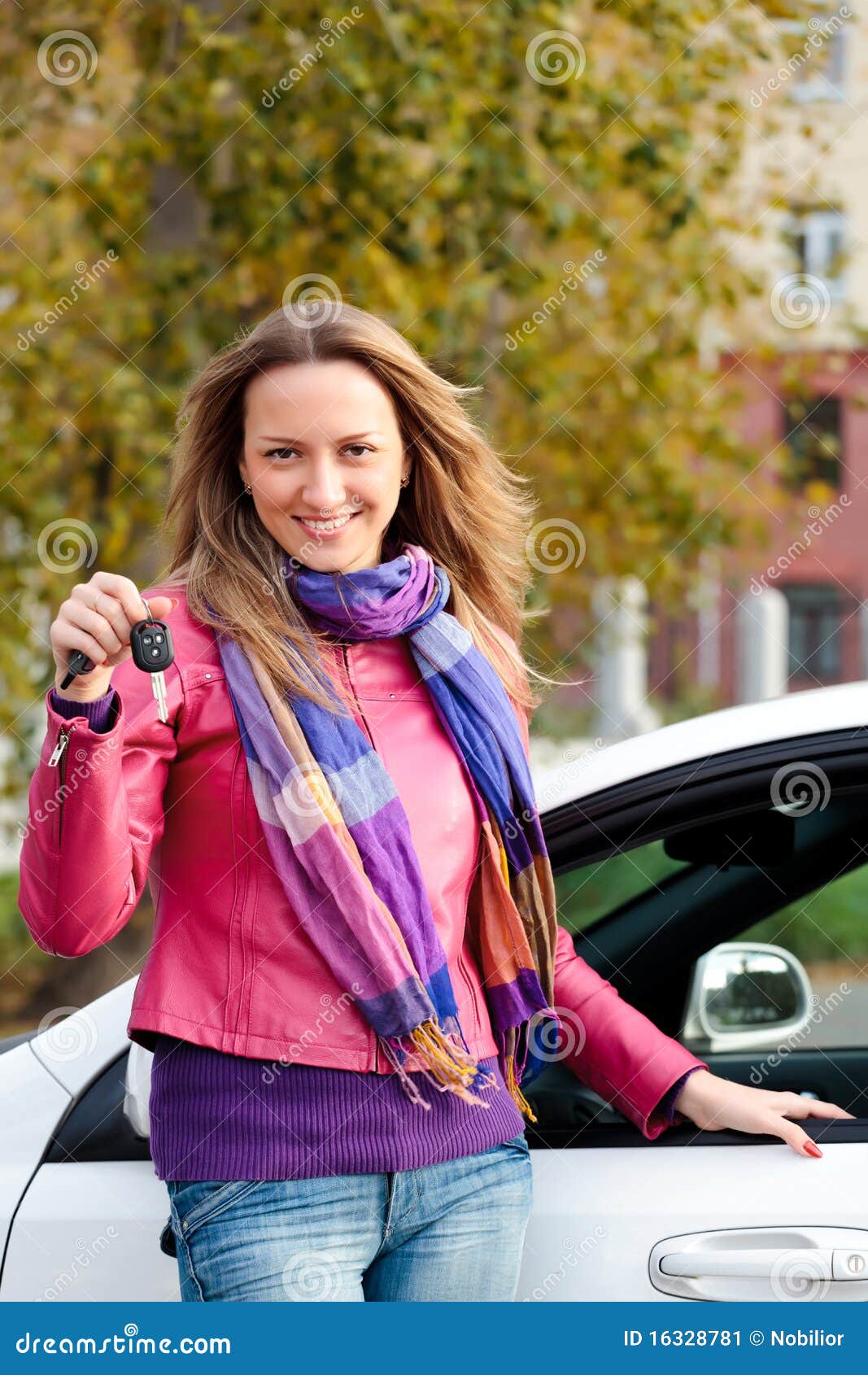 Happy owner of a car stock image. Image of customer, caucasian - 16328781