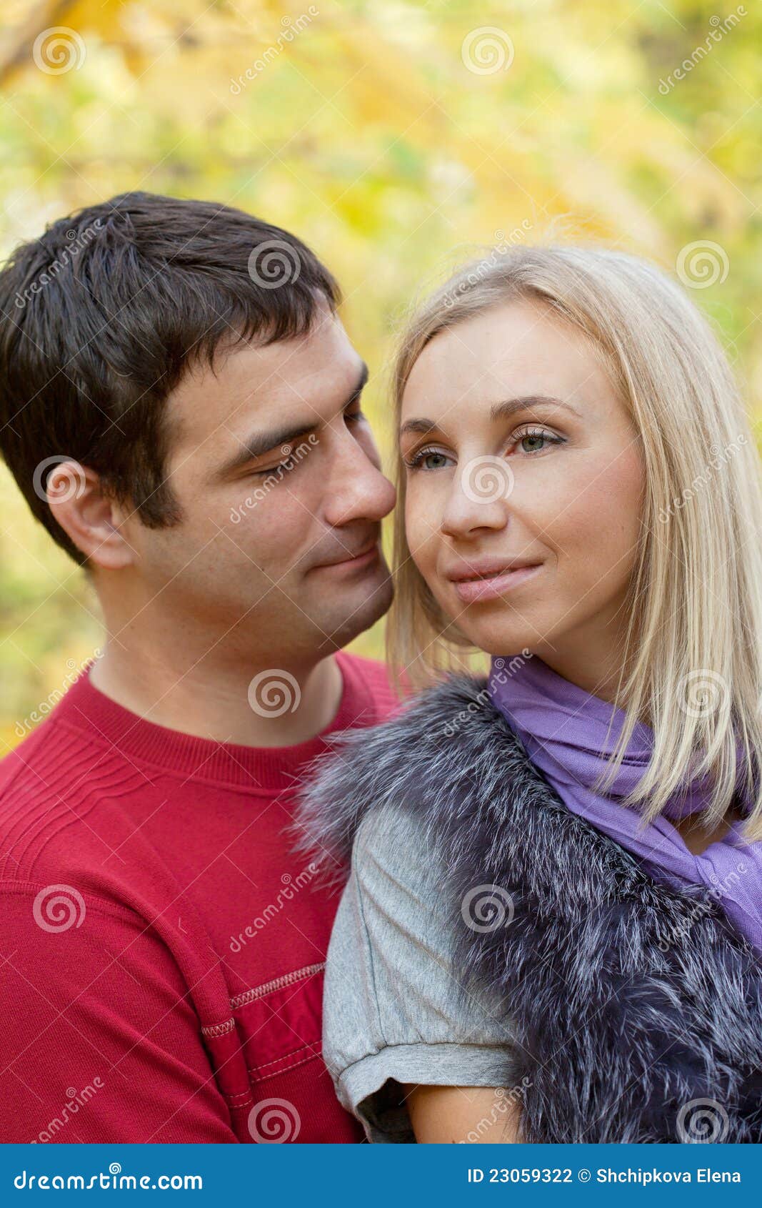 Happy pair stock photo. Image of young, park, autumn - 23059322