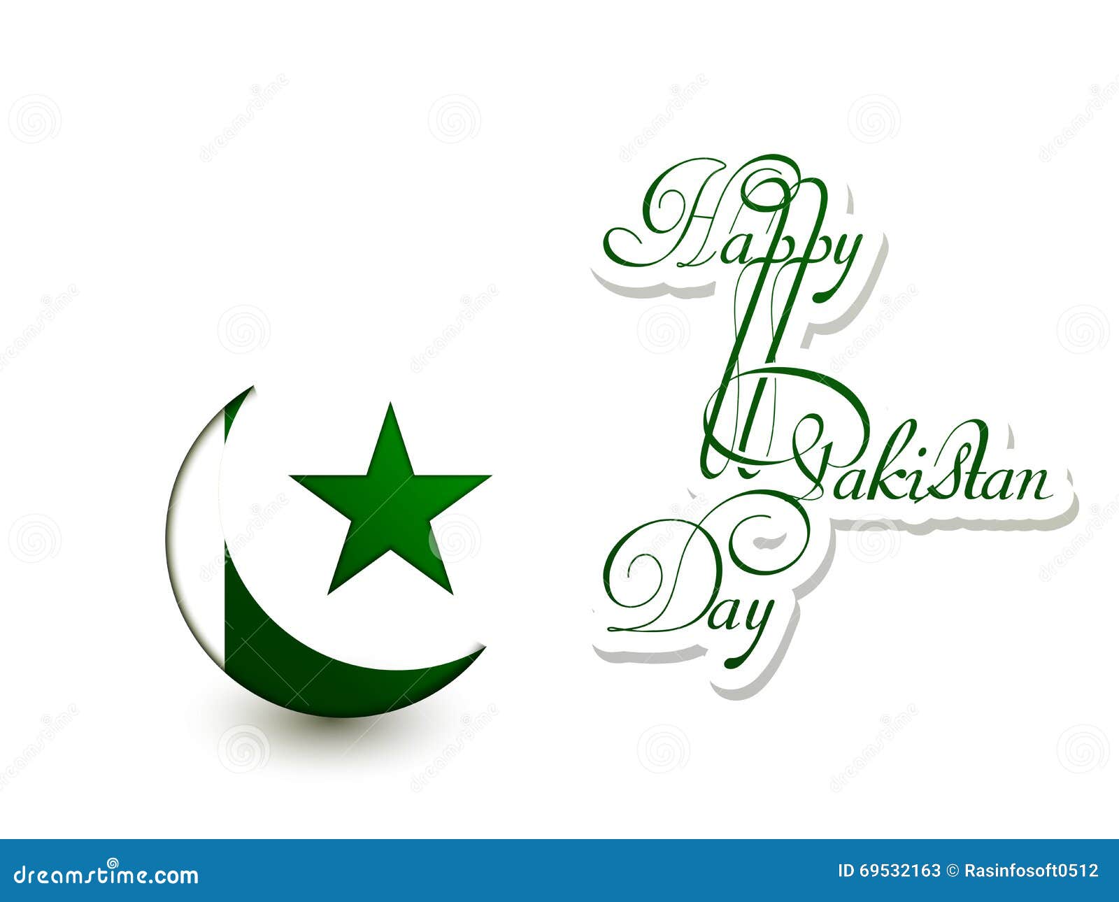 Happy Pakistan Day stock illustration. Illustration of independence ...