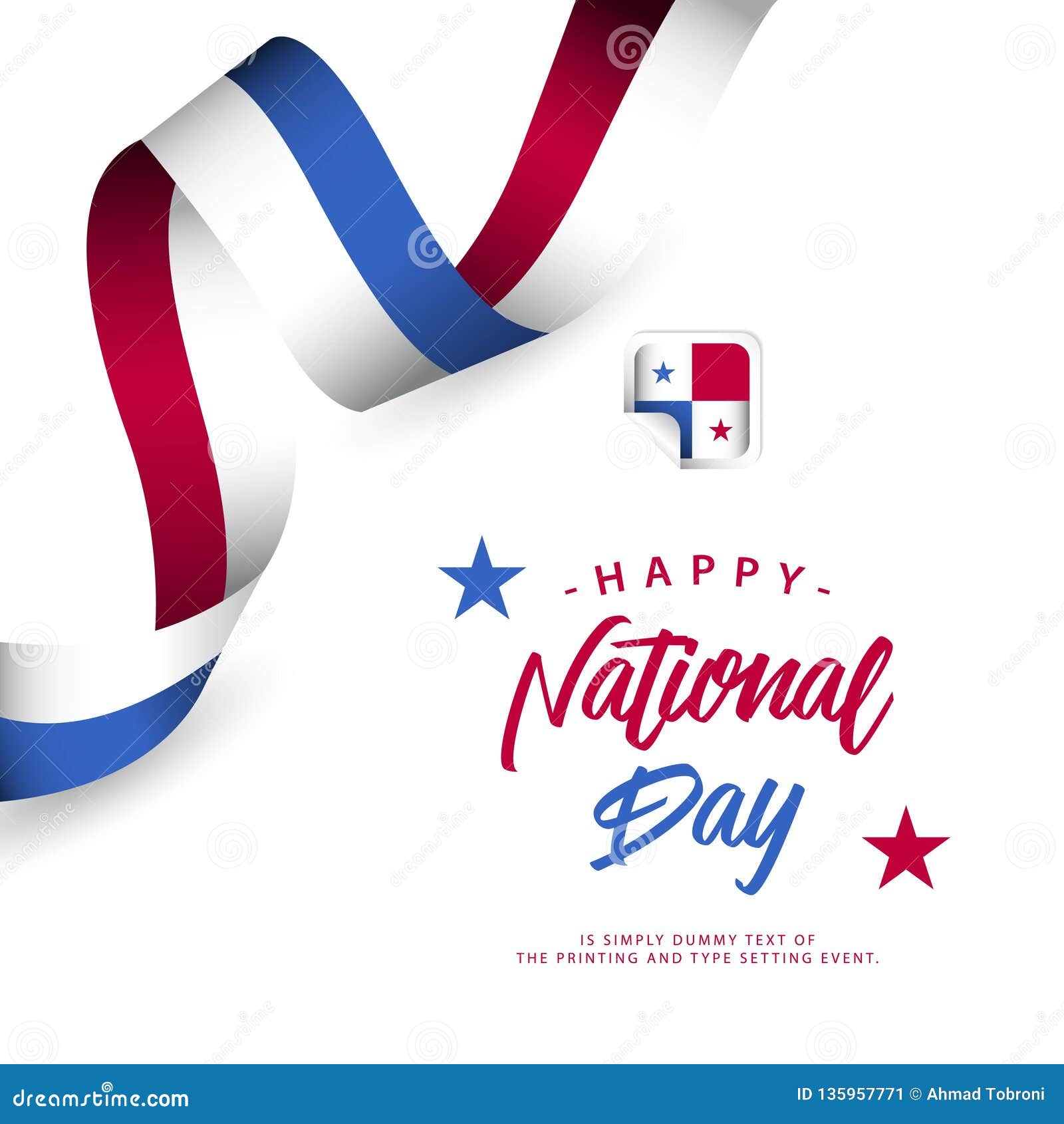 Happy Panama National Day Vector Design Illustration Stock Vector ...