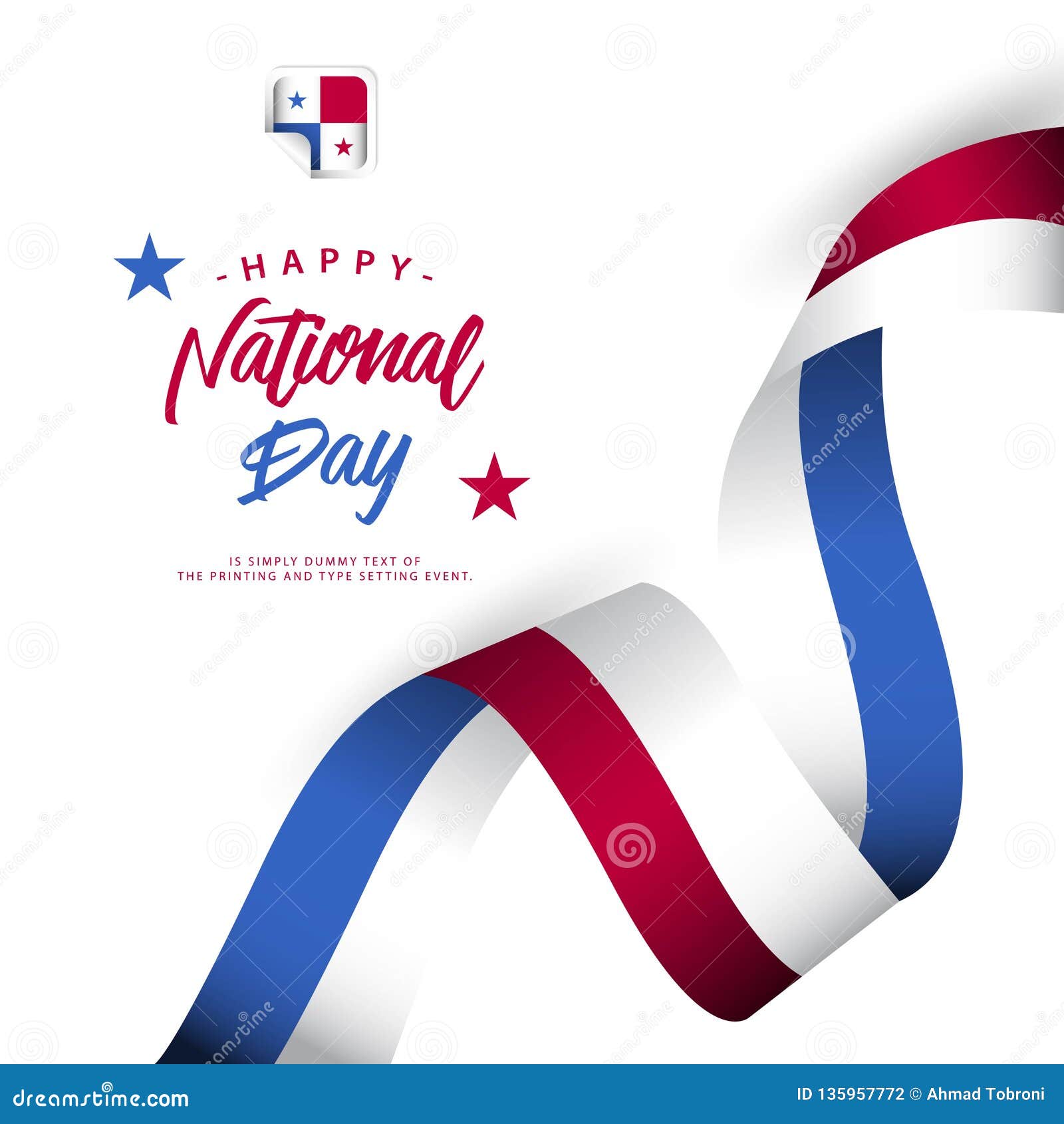 Happy Panama National Day Vector Design Illustration Stock Vector ...