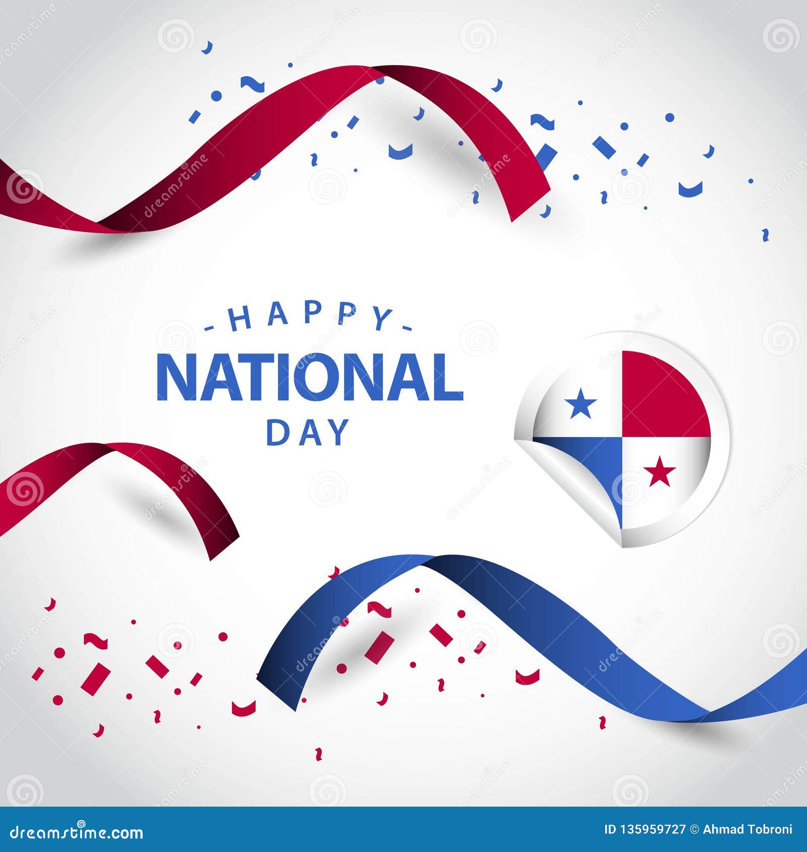 Happy Panama National Day Vector Design Illustration Stock Vector ...