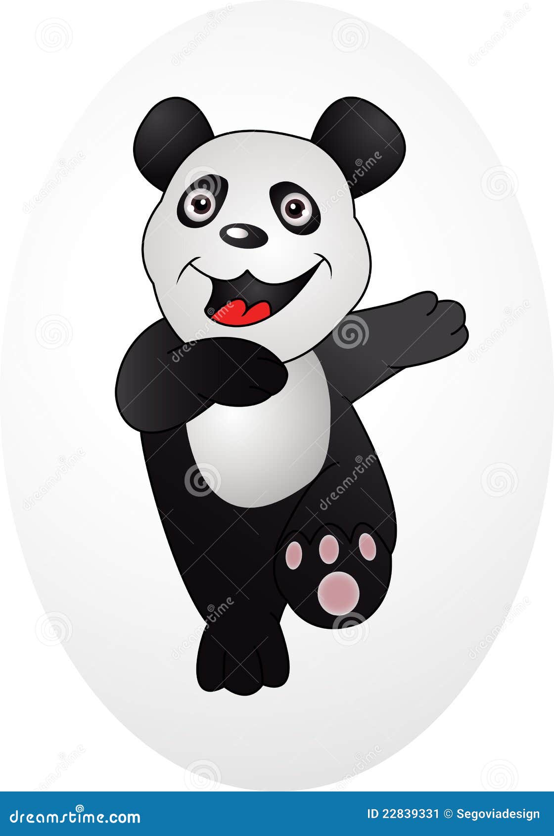Happy panda cartoon stock vector. Illustration of bear - 22839331