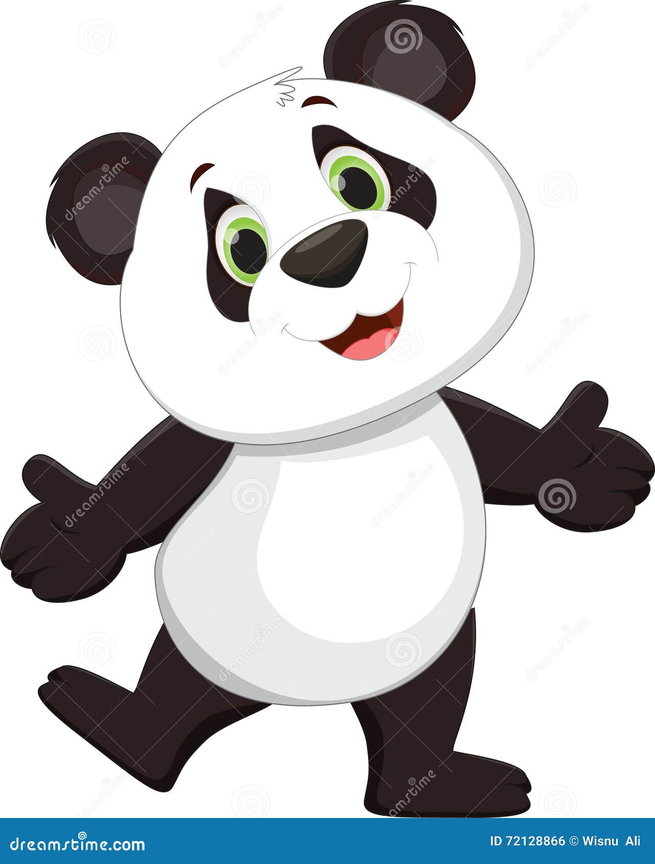Happy Panda Cartoon Vector | CartoonDealer.com #19735131