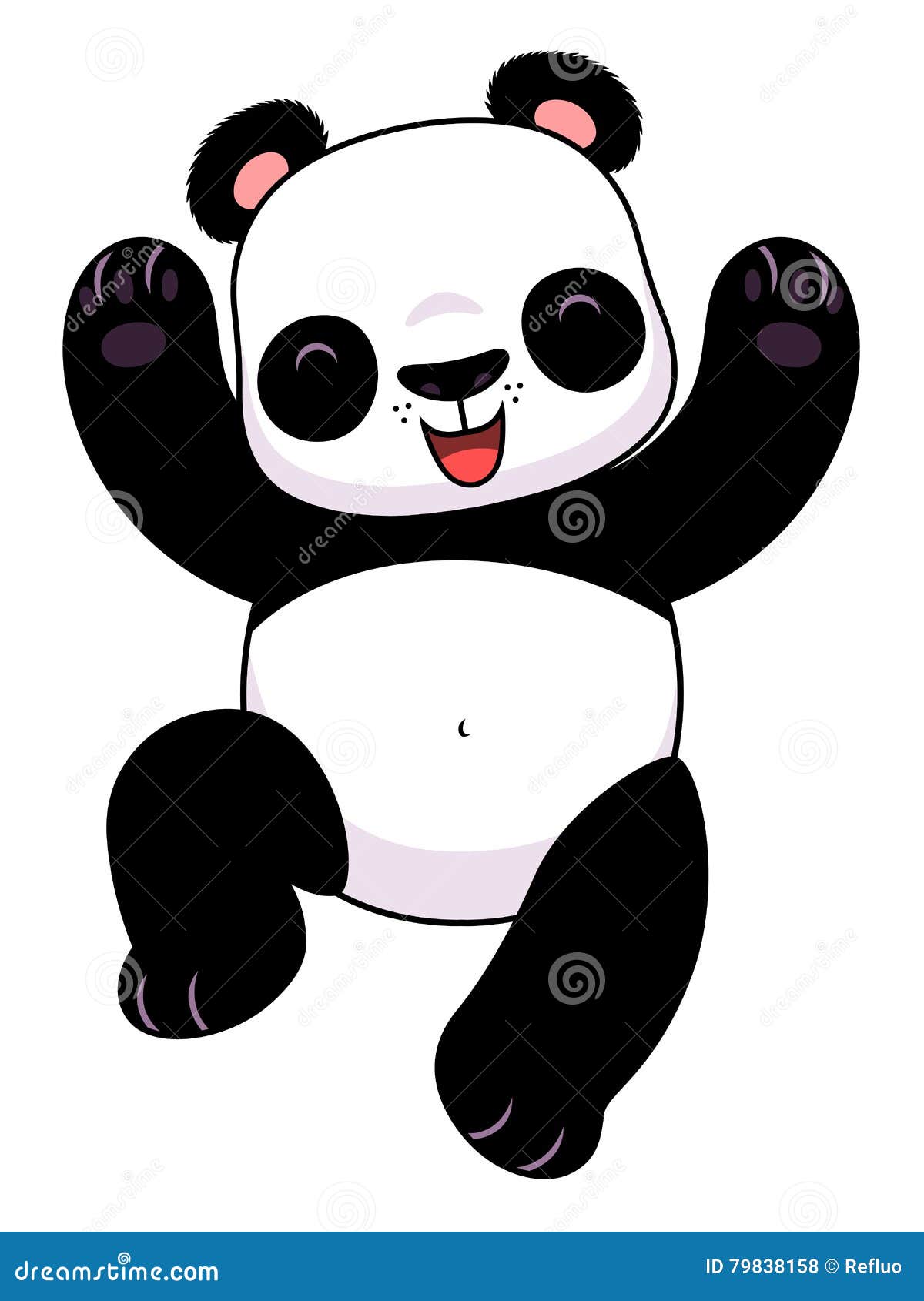 Happy Panda Cartoon Vector | CartoonDealer.com #19735131