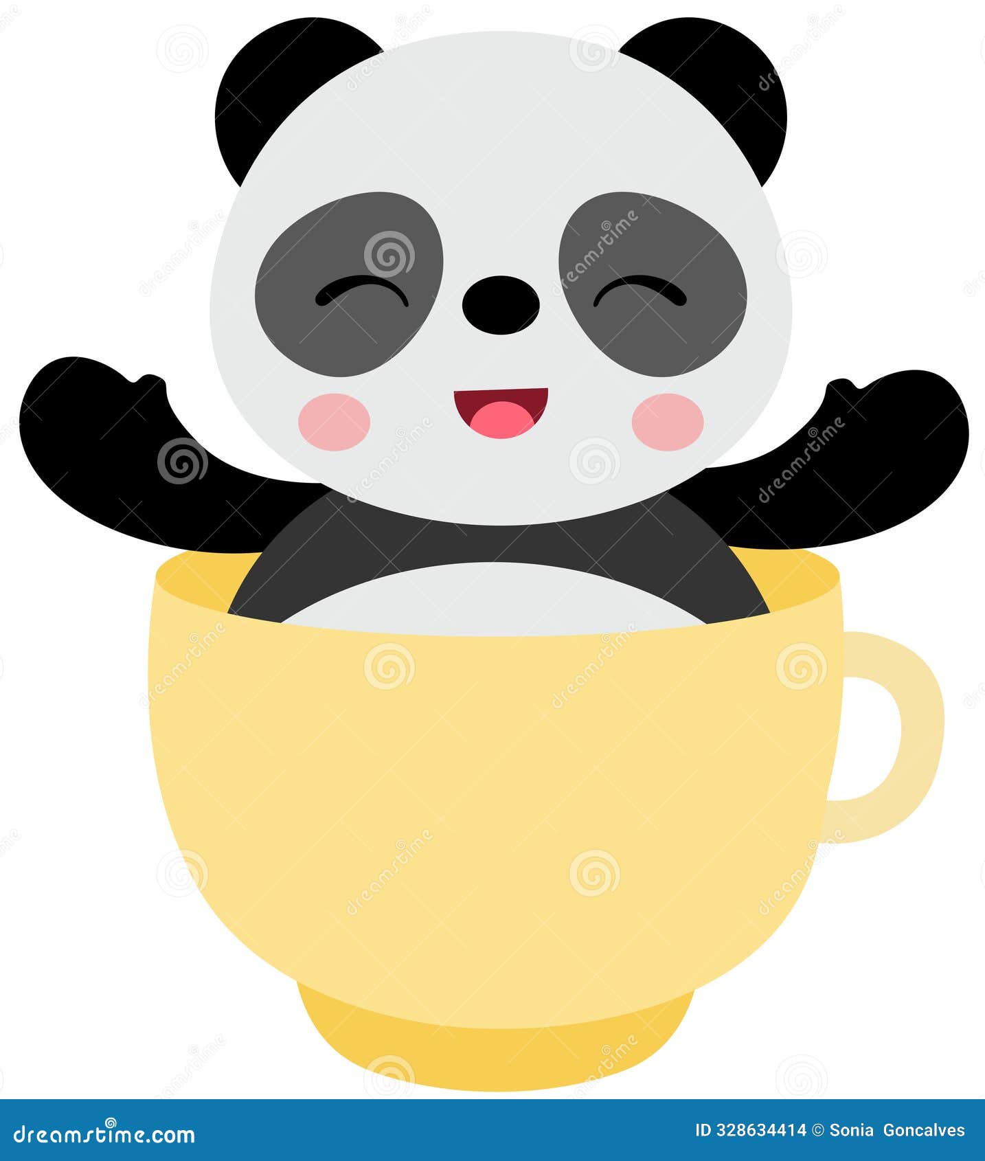 HAPPY PANDA EMOJI - AI GENERATED Stock Image | CartoonDealer.com #264289567