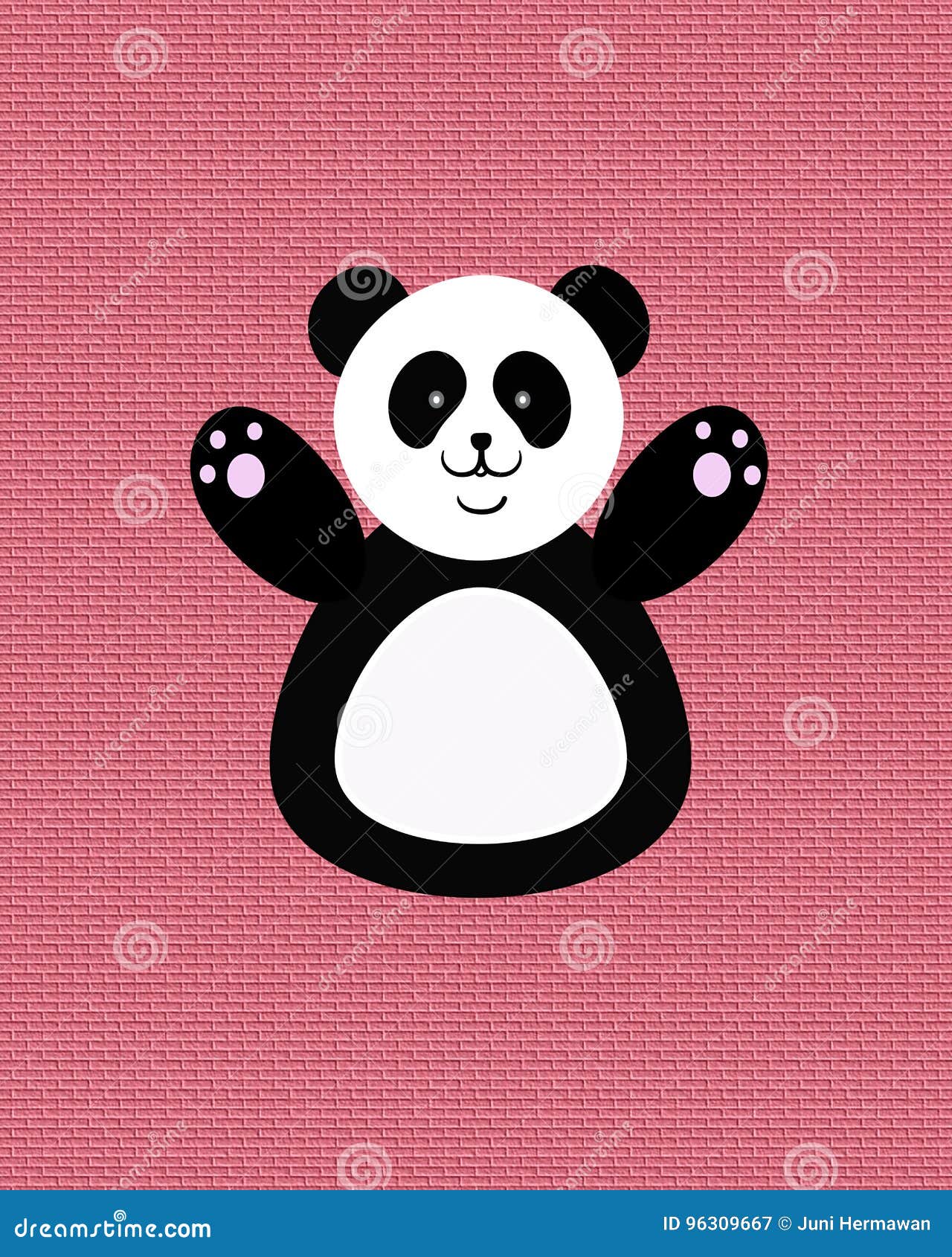 Happy Panda stock vector. Illustration of animal, vector - 96309667