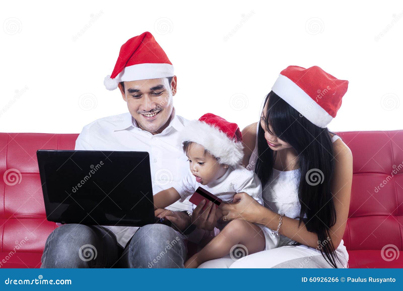 Happy Parents and Baby with Laptop Stock Photo - Image of filipino ...