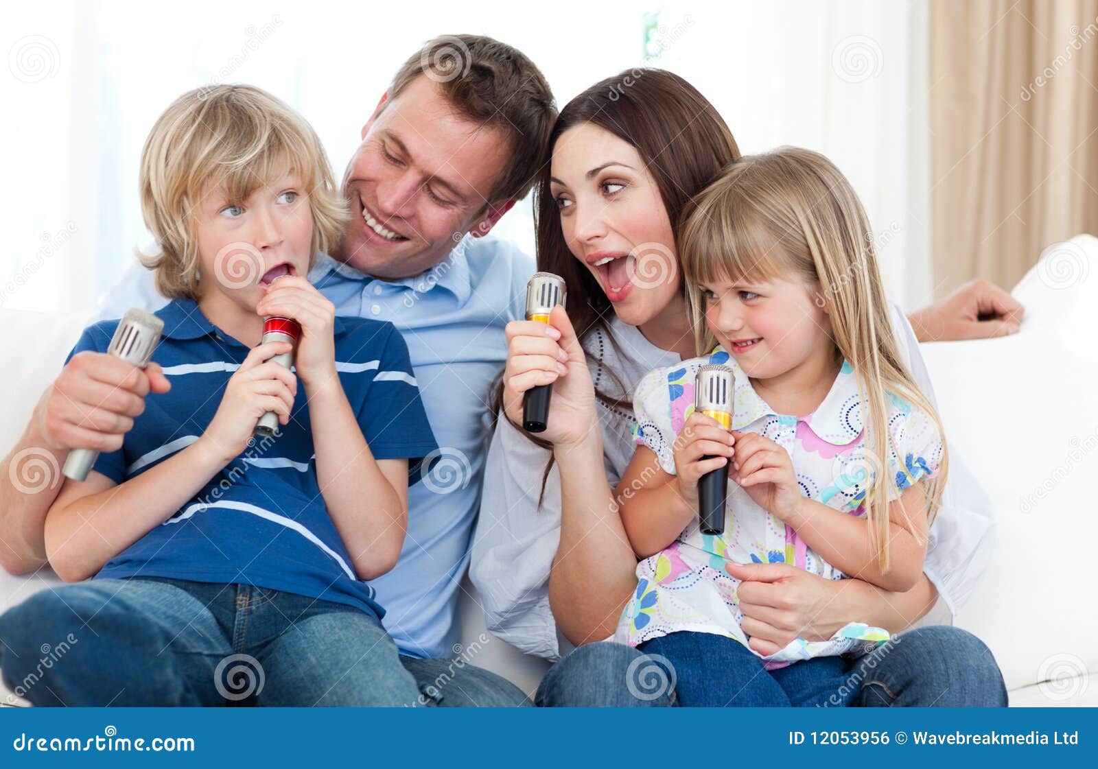 Happy Parents and Children Having Fun Together Stock Photo - Image of ...