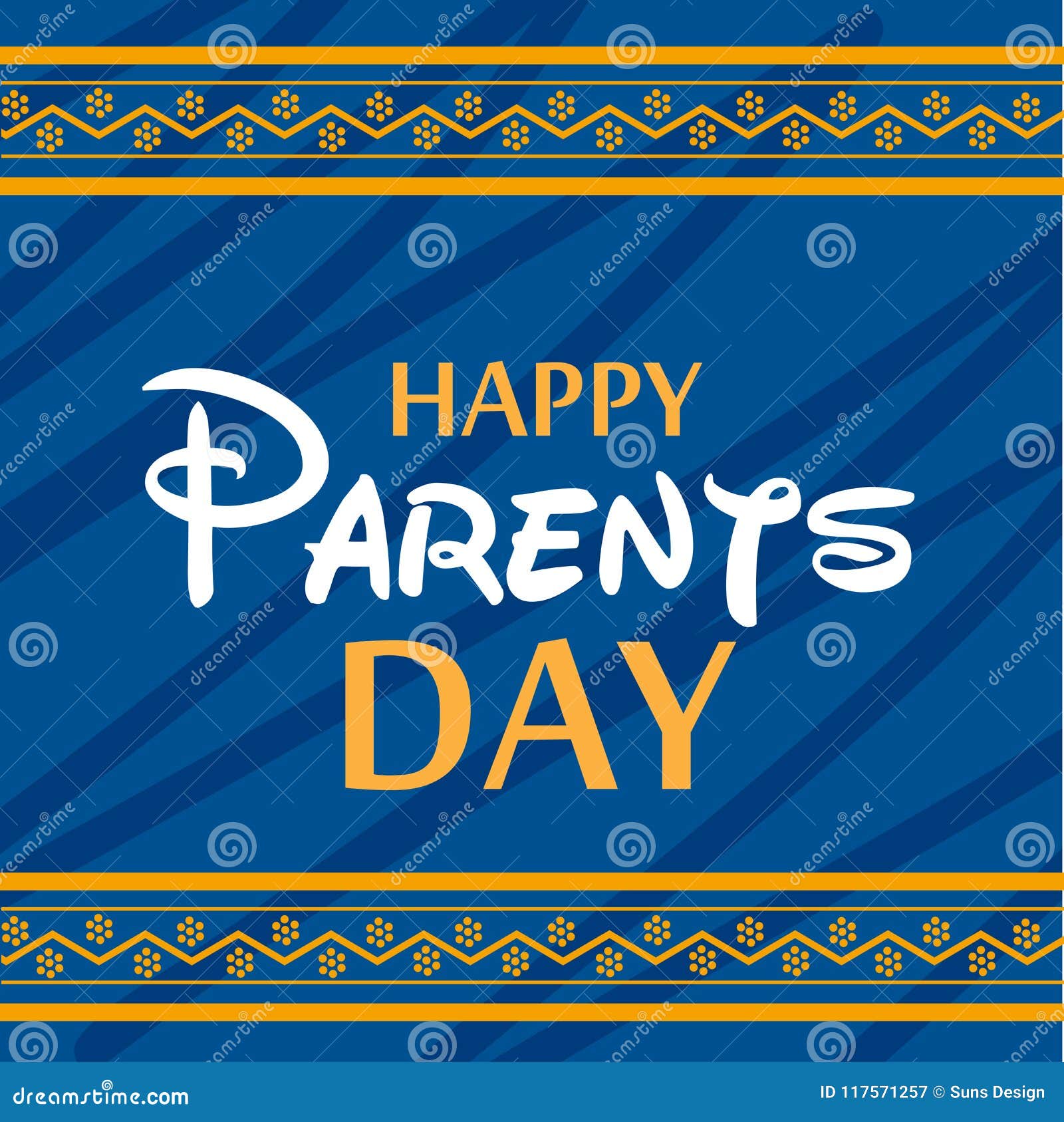 Happy Parents Day. stock illustration. Illustration of father - 117571257