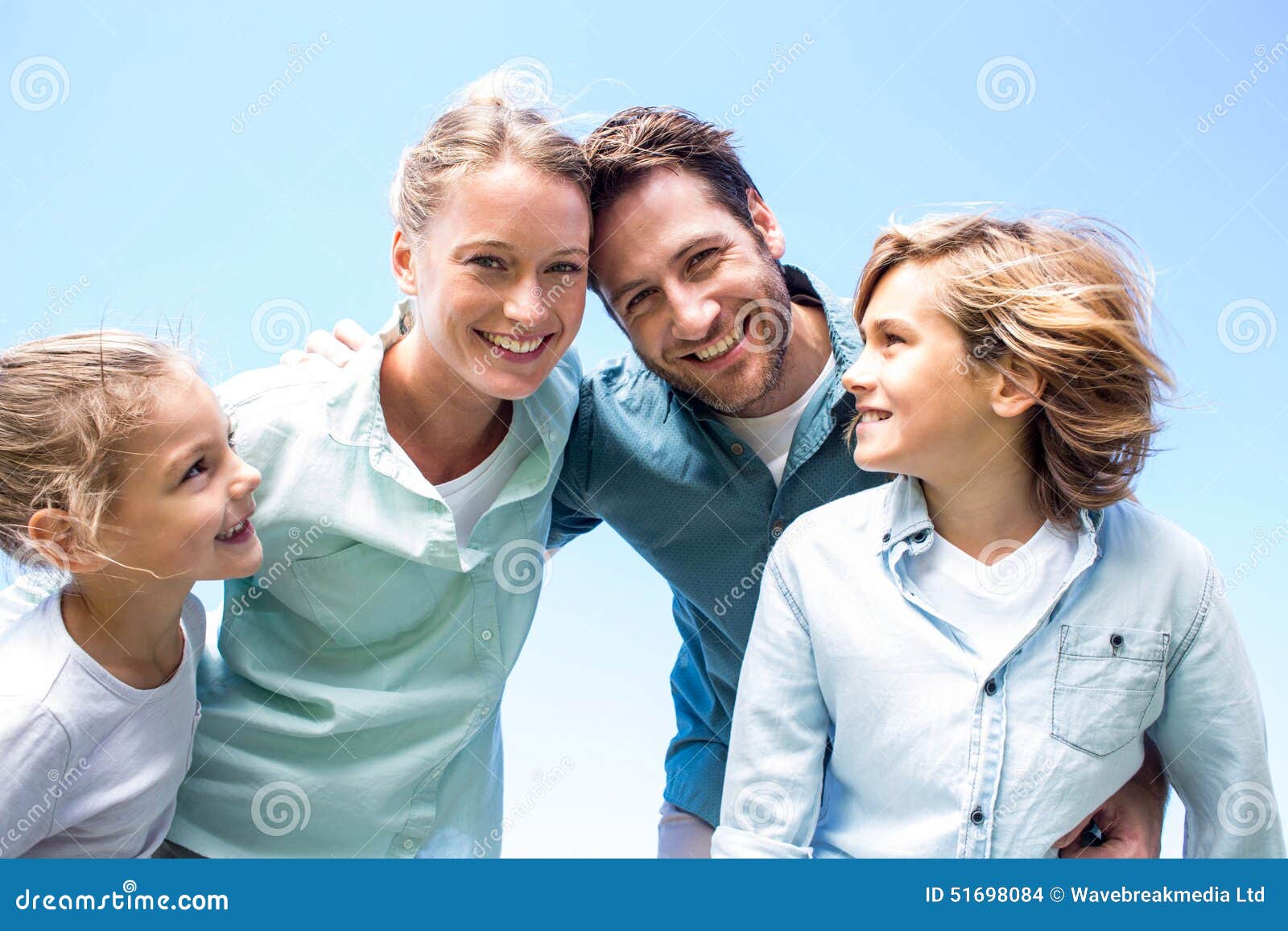 Happy Parents with Their Children Stock Photo - Image of park ...