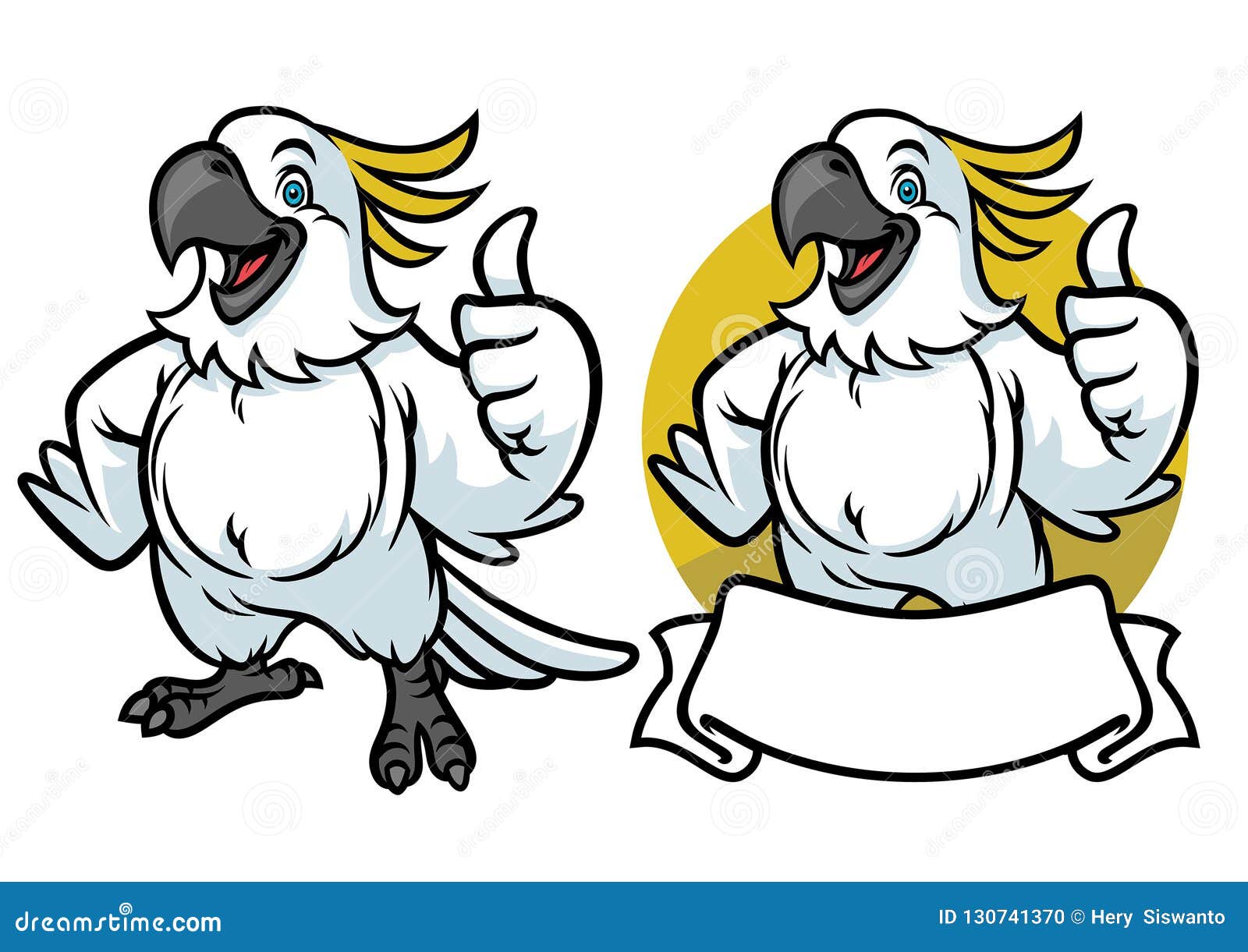 Kea Parrot In Cartoon Style On White Background. Nestor Notabilis ...