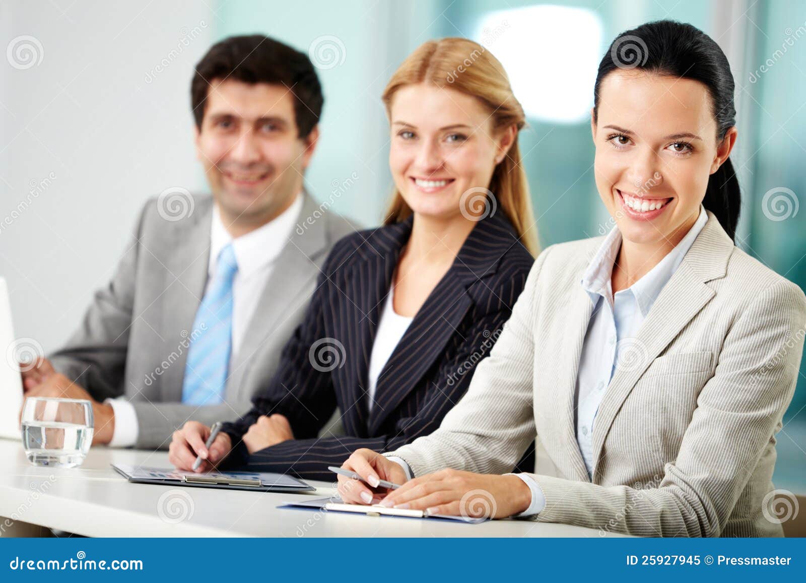 Happy partners stock image. Image of conference, expression - 25927945