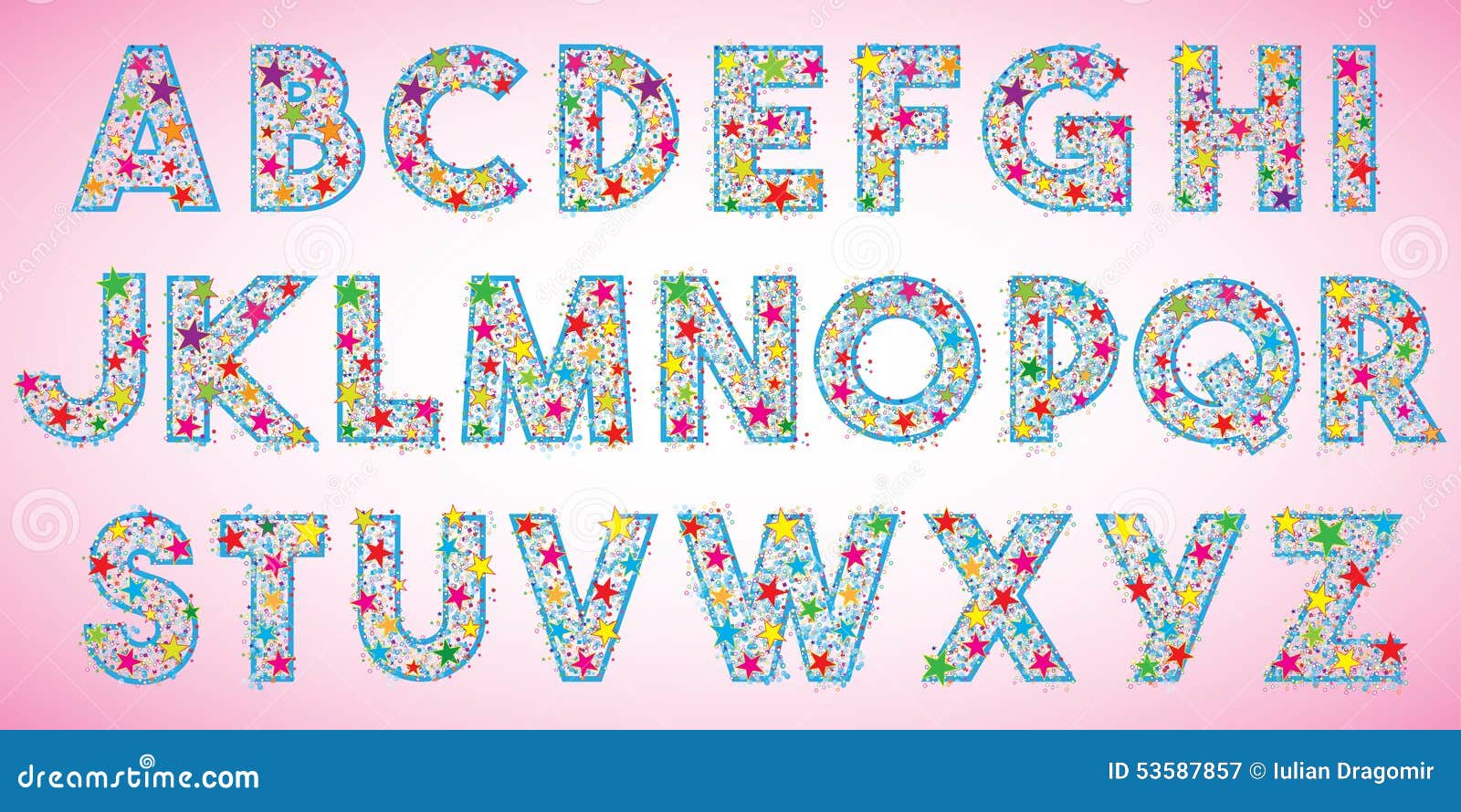 Happy Party Alphabet Letters Vector Stock Vector - Illustration of ...