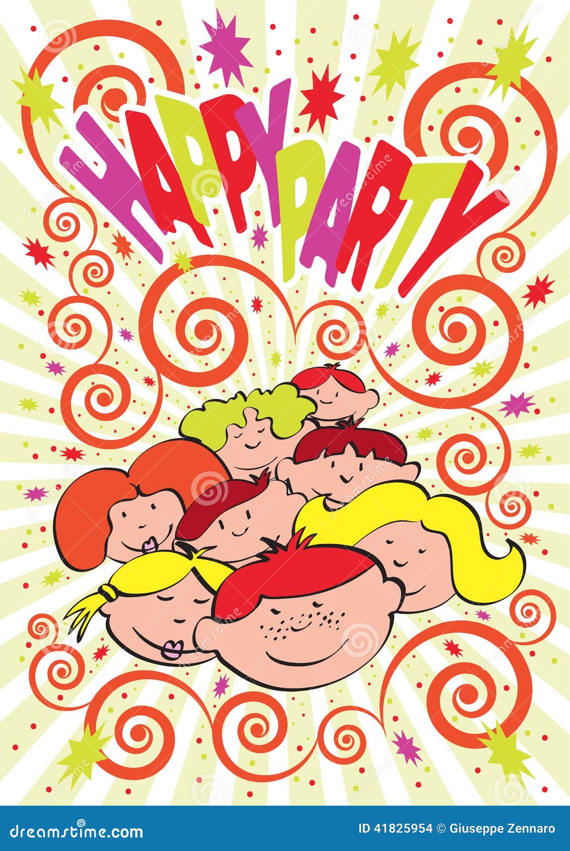 Happy party stock vector. Illustration of birthday, funny - 41825954