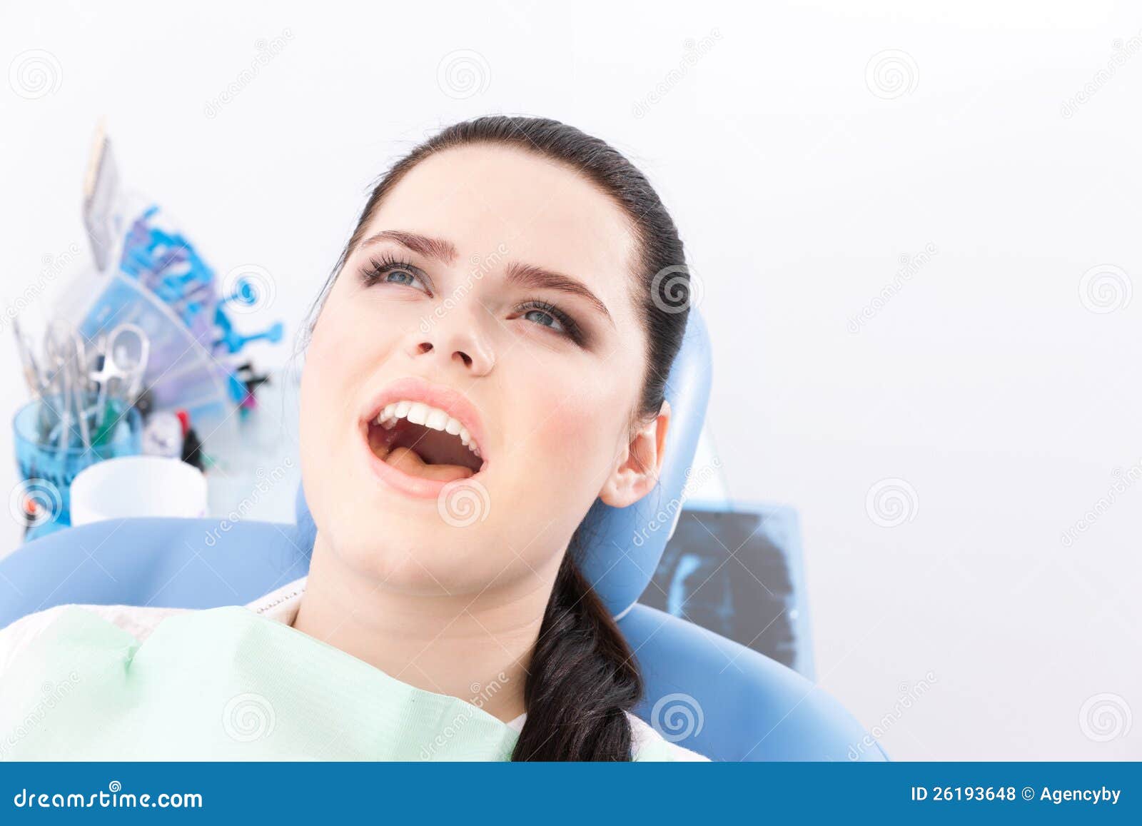 Happy Patient is Ready for Treatment Stock Photo - Image of adult ...