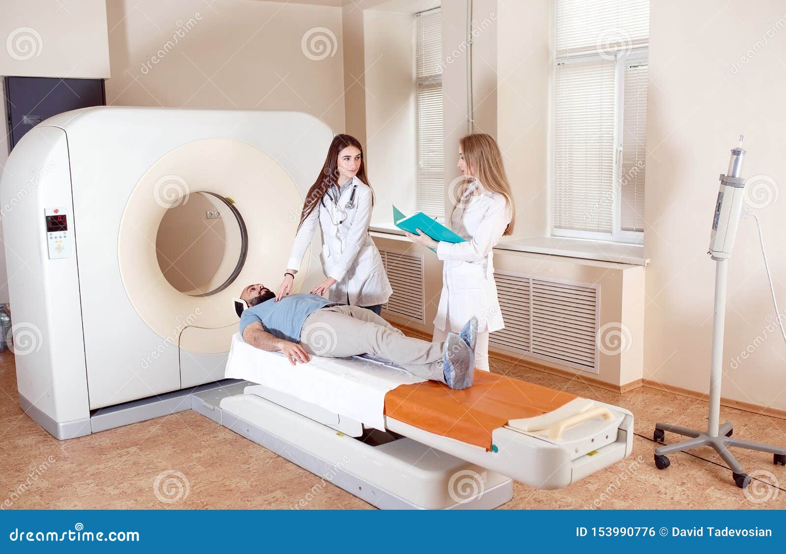 Happy Patient Undergoing Mri Scan at Hospital Stock Photo - Image of ...