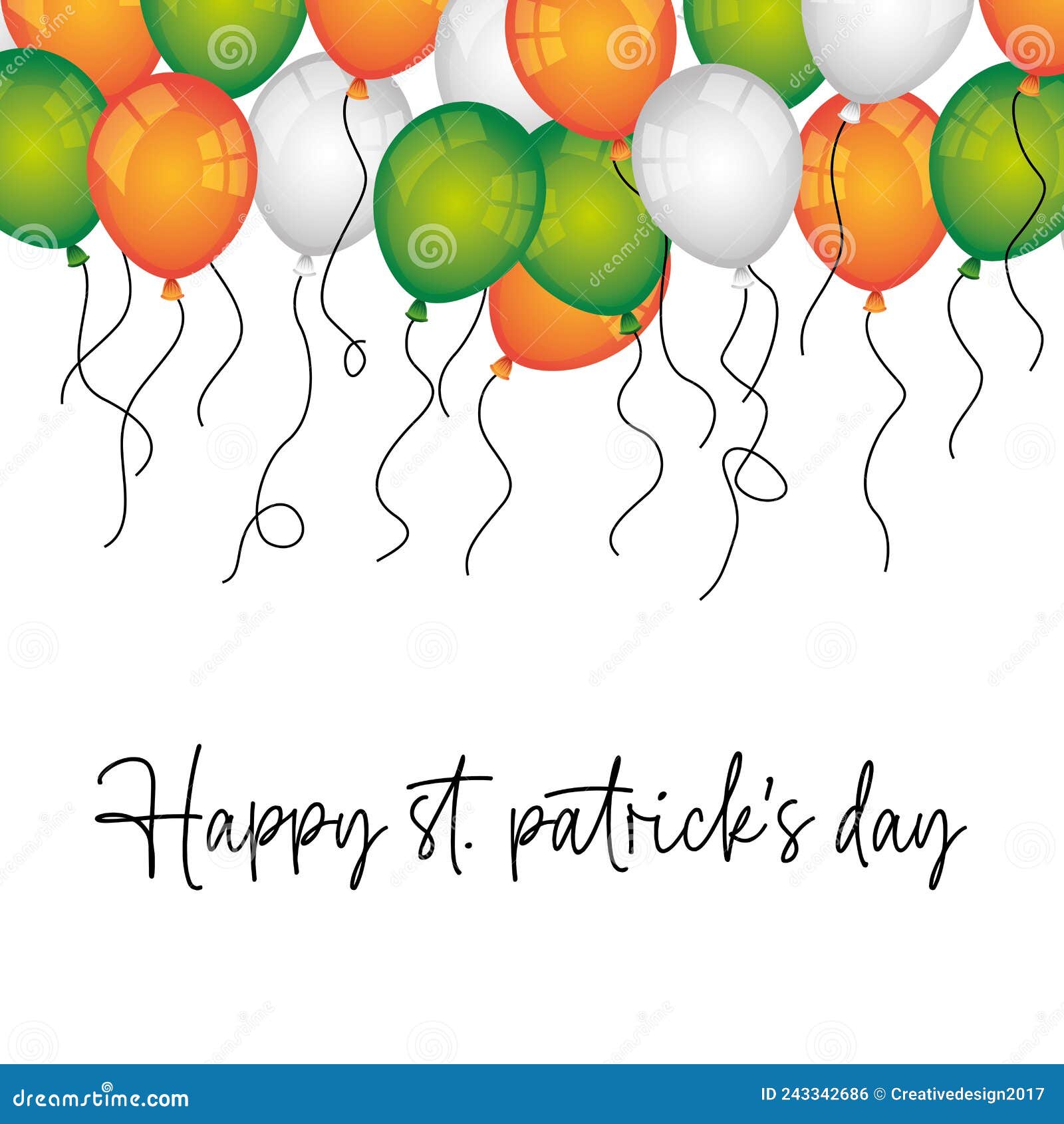 Happy patrick`s day stock vector. Illustration of leaf - 243342686