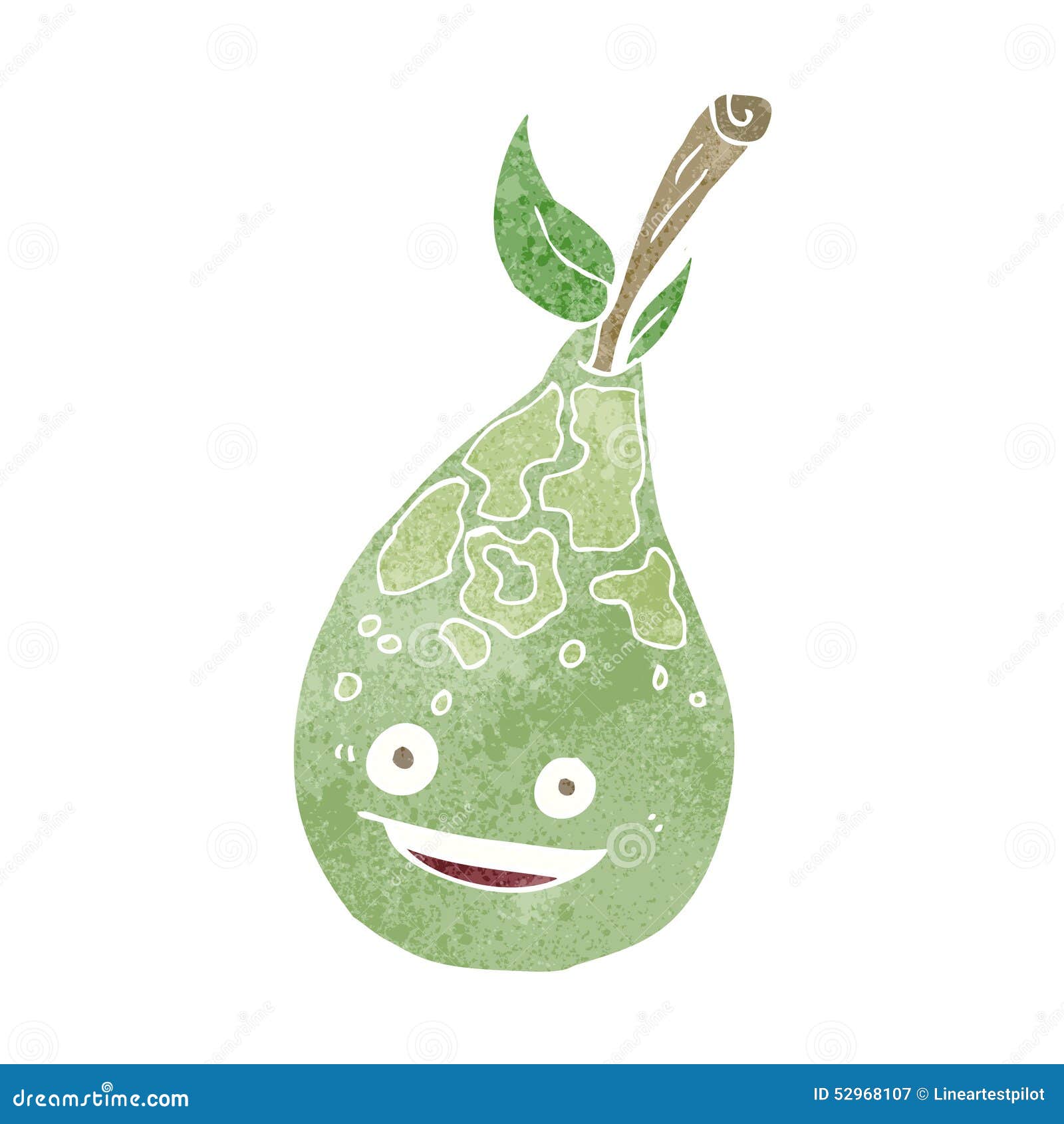 Happy pear cartoon stock illustration. Illustration of doodle - 52968107