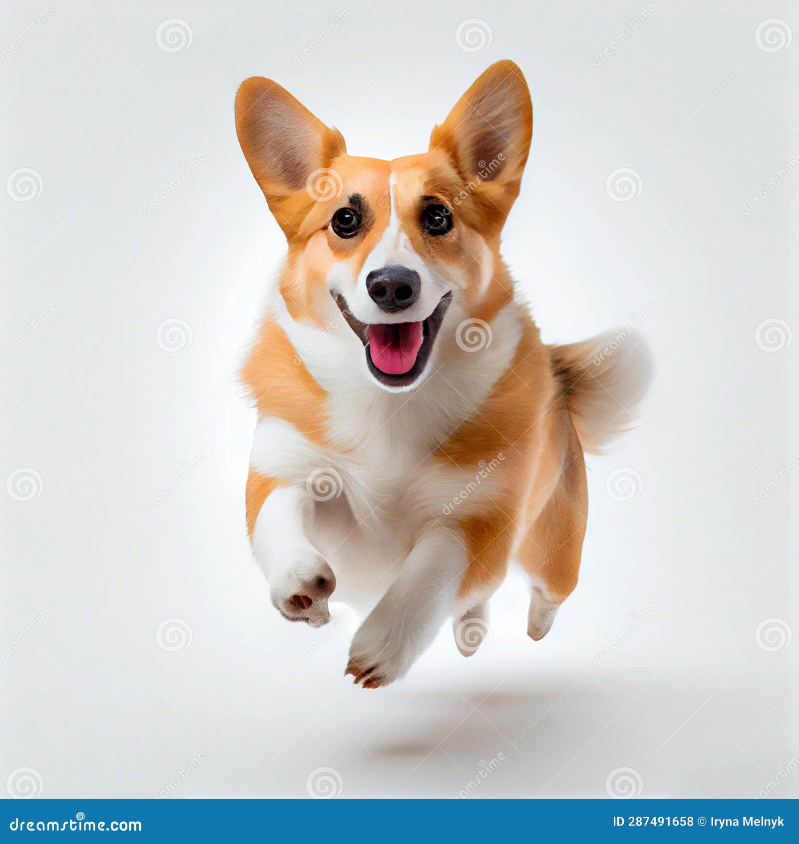 Happy Pembroke Welsh Corgi Made by Generative AI Stock Illustration ...