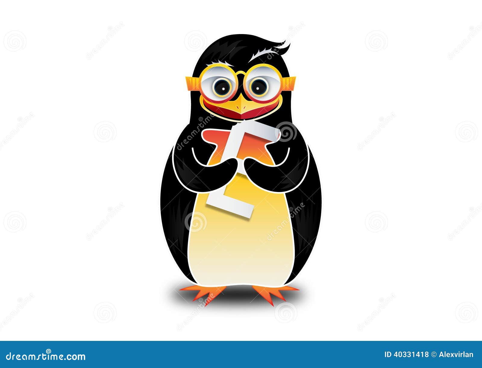 Penguin Eating Fish Clipart