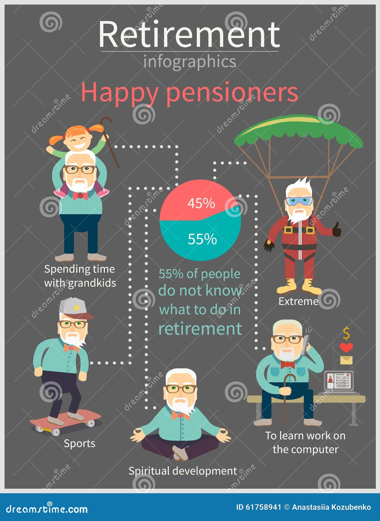 Happy Pensioners after Retirement Stock Vector - Illustration of ...