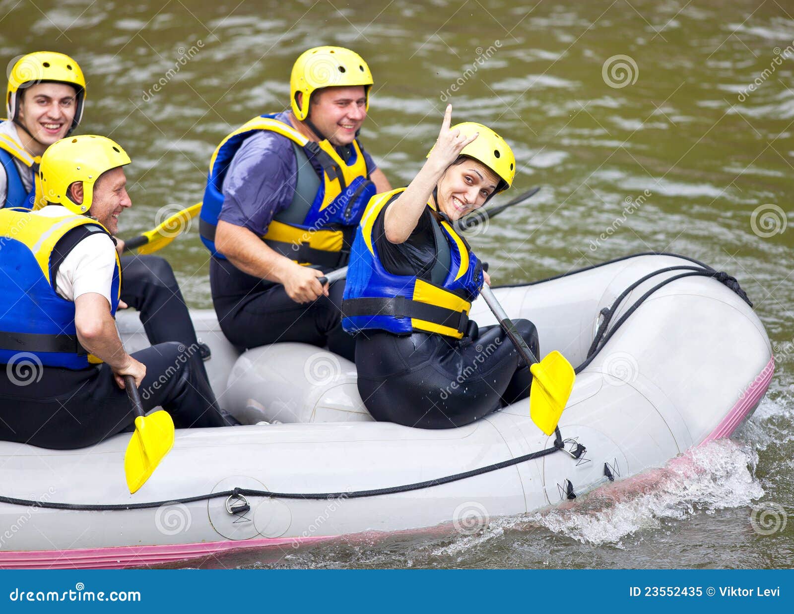 Happy people boat rever stock image. Image of team, sign - 23552435