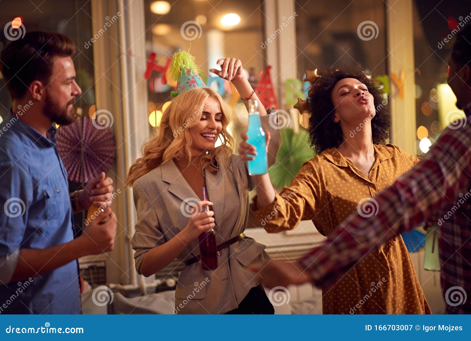 Happy People Celebrating Birthday Stock Image - Image of caucasian ...