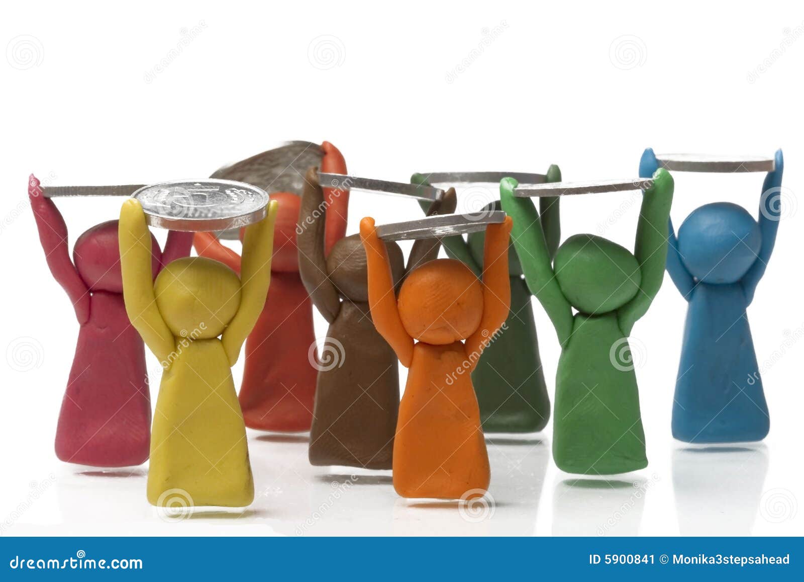 Happy people with coins stock image. Image of business - 5900841