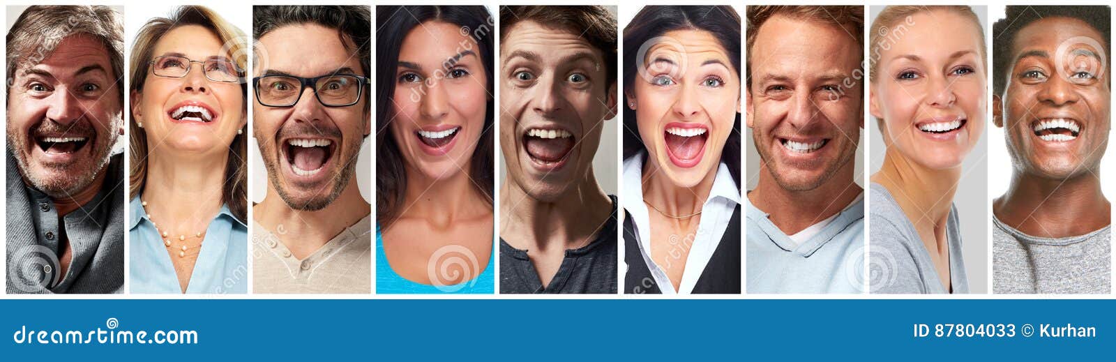 Happy people face set stock image. Image of laugh, gladness - 87804033