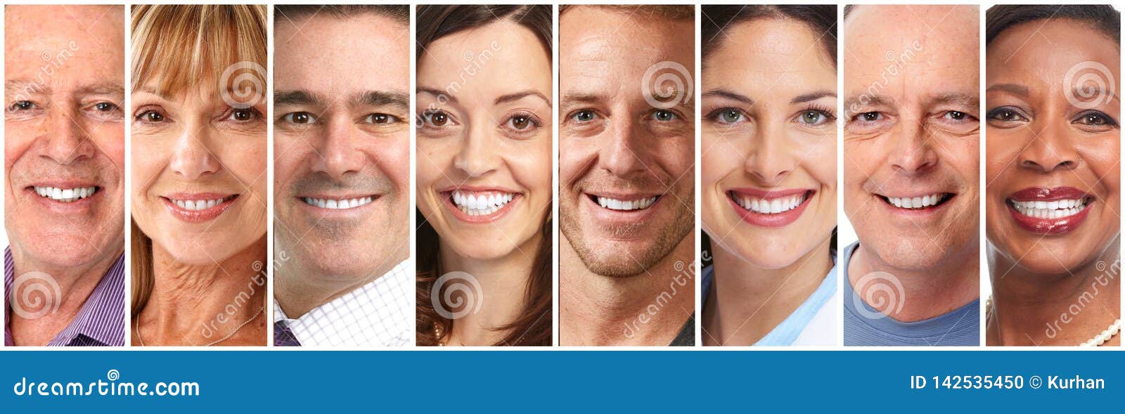 Happy people faces set stock photo. Image of american - 142535450