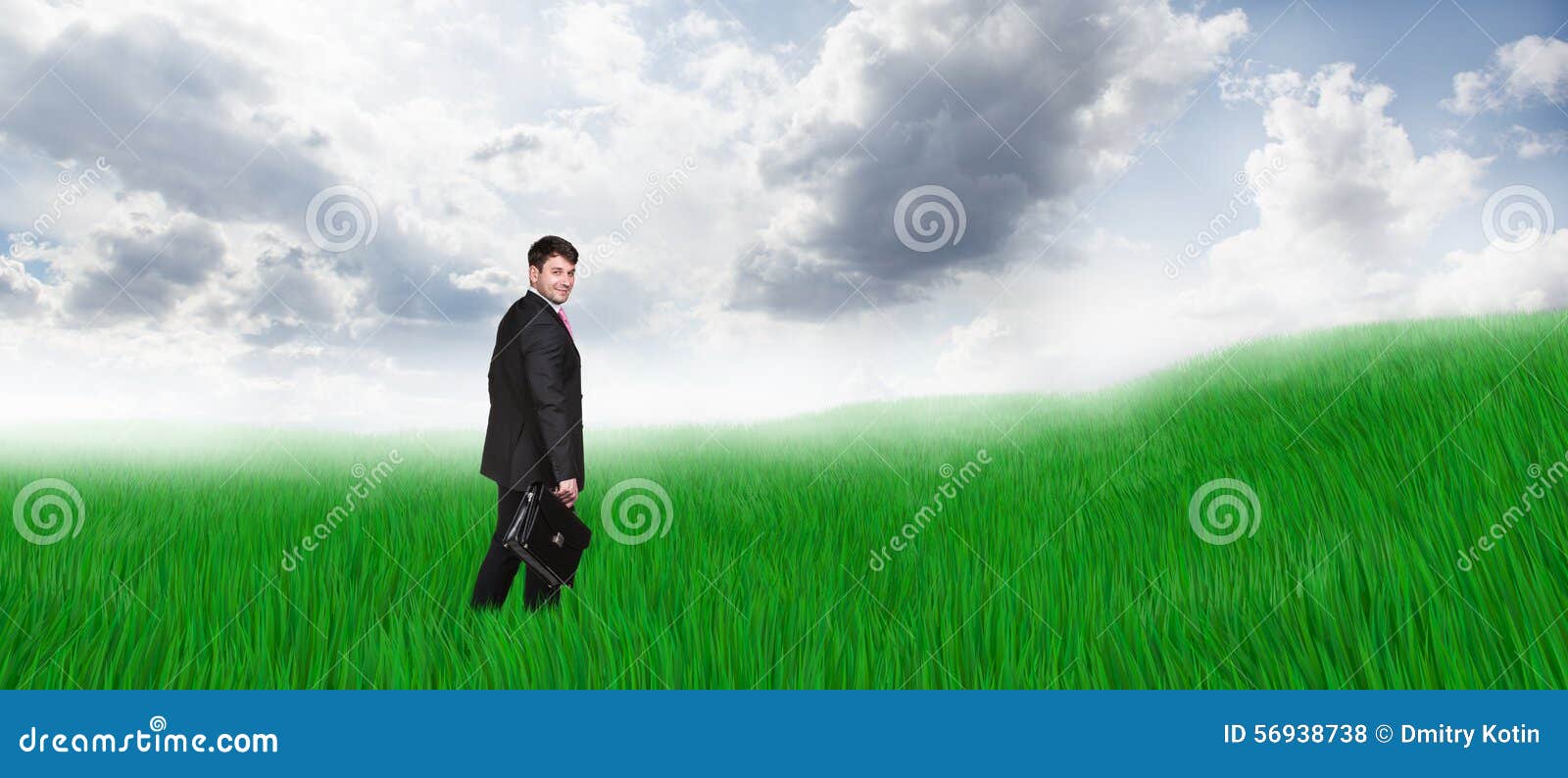 Happy people on field stock photo. Image of landscape - 56938738