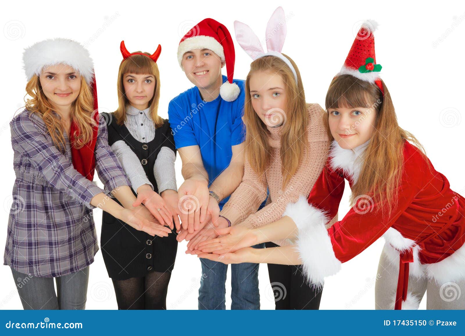 Happy People Give One General Gift Stock Photo - Image of funny ...