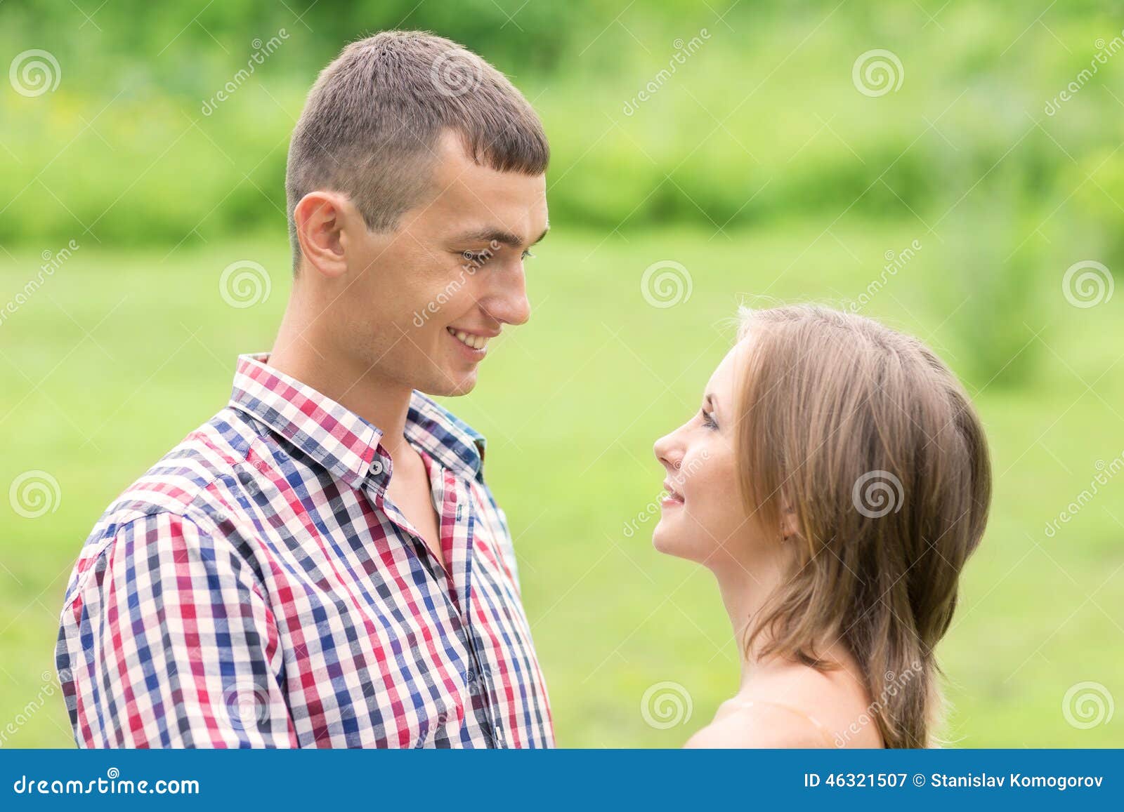 Happy People Looking at Each Other Stock Image - Image of fall, joyful ...