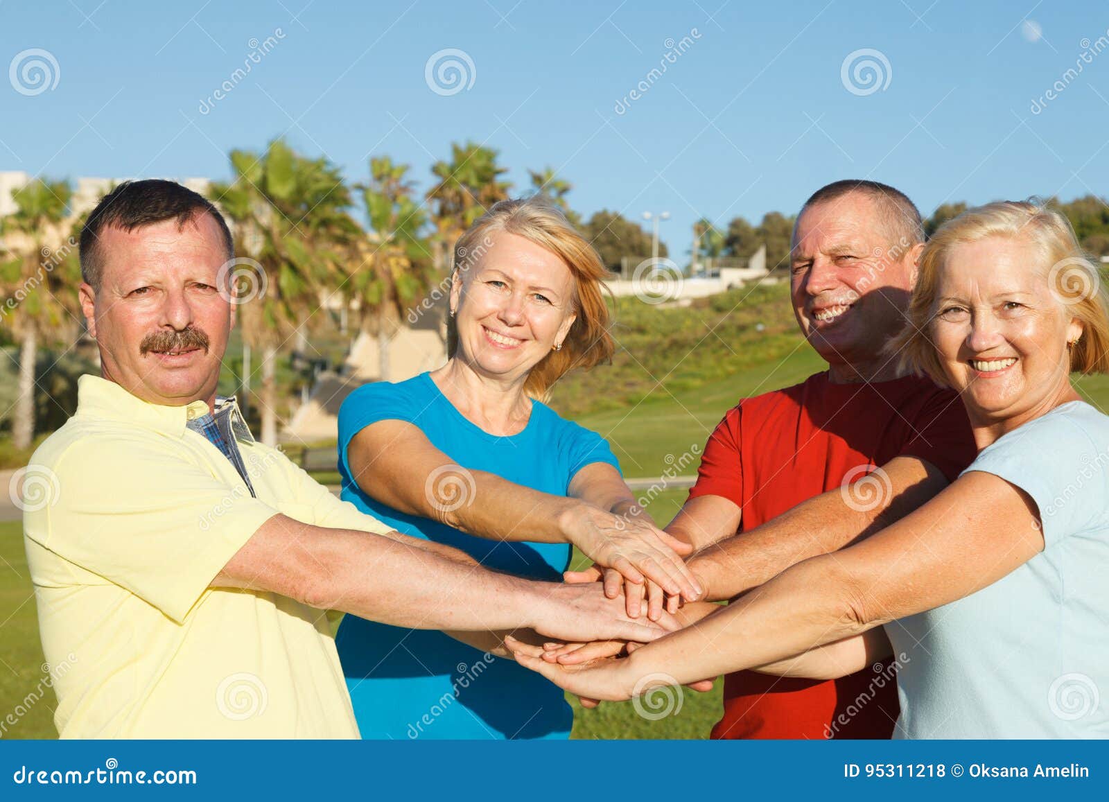 Happy People Showing Unity. Stock Photo - Image of human, friendship ...