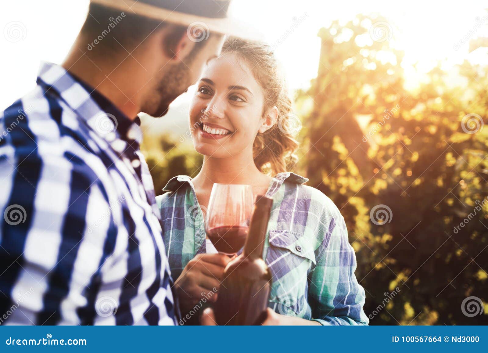 People Tasting Wine in Vineyard Stock Photo - Image of nature, people ...