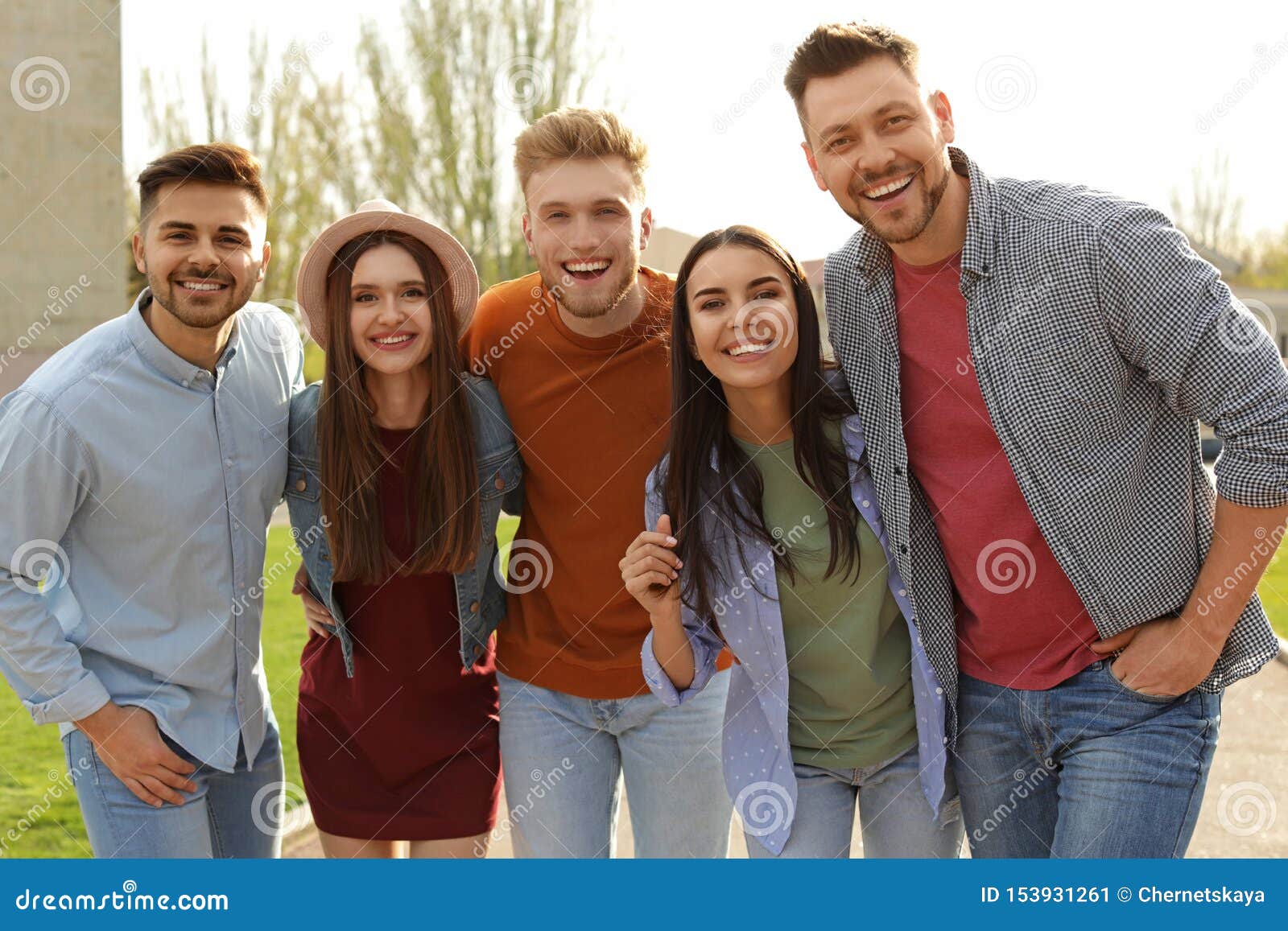 Happy People Walking Outdoors Stock Image - Image of girl, hangout ...