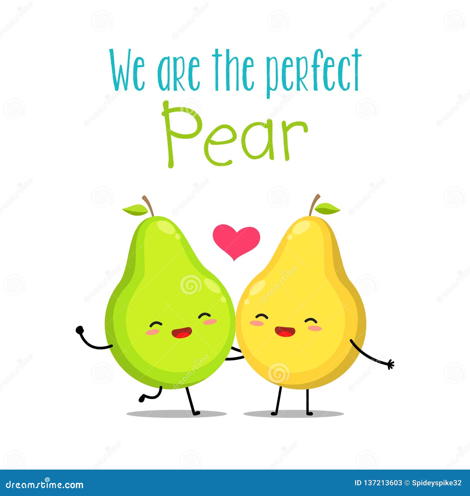 The Happy Perfect Pear. Vector Illustration Stock Vector - Illustration ...