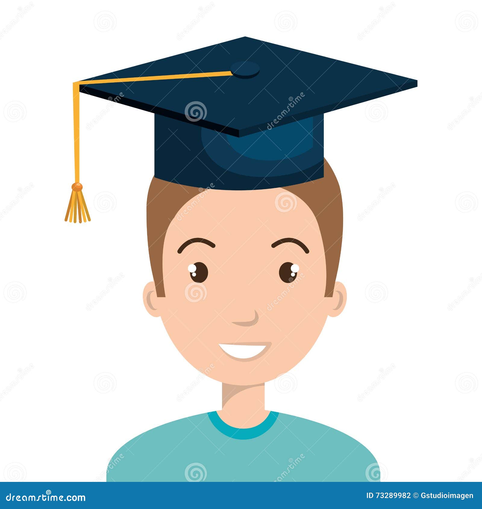 Happy Person Graduating Design Stock Illustration - Illustration of ...