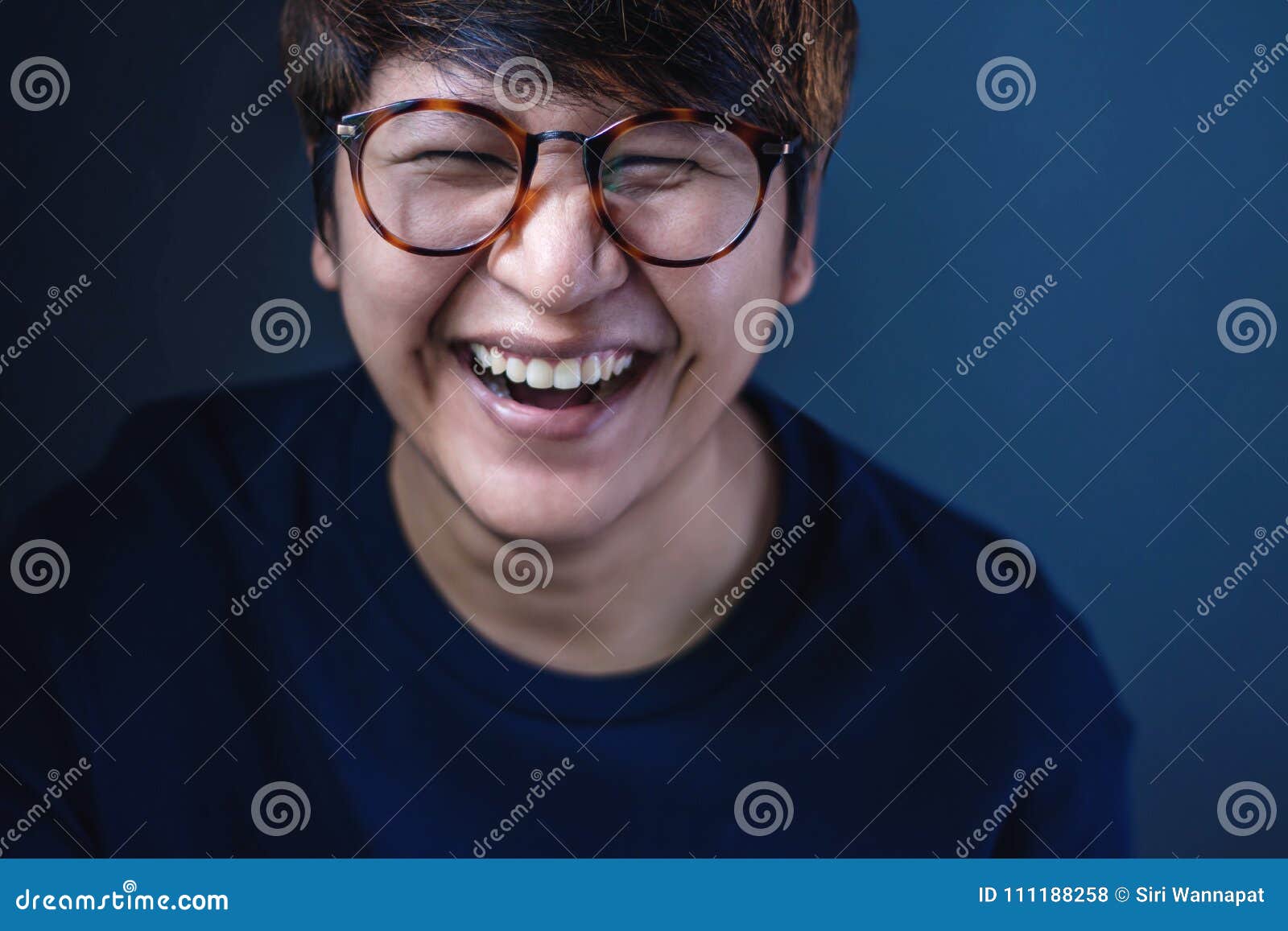 Happy Person is Laughing, Selective Focus Stock Photo - Image of ...