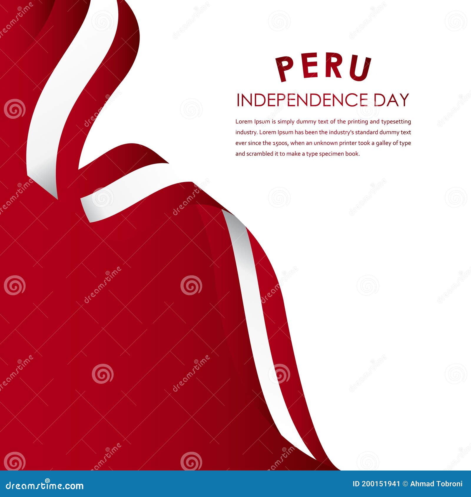 Happy Peru Independence Day Celebrations Vector Template Design ...