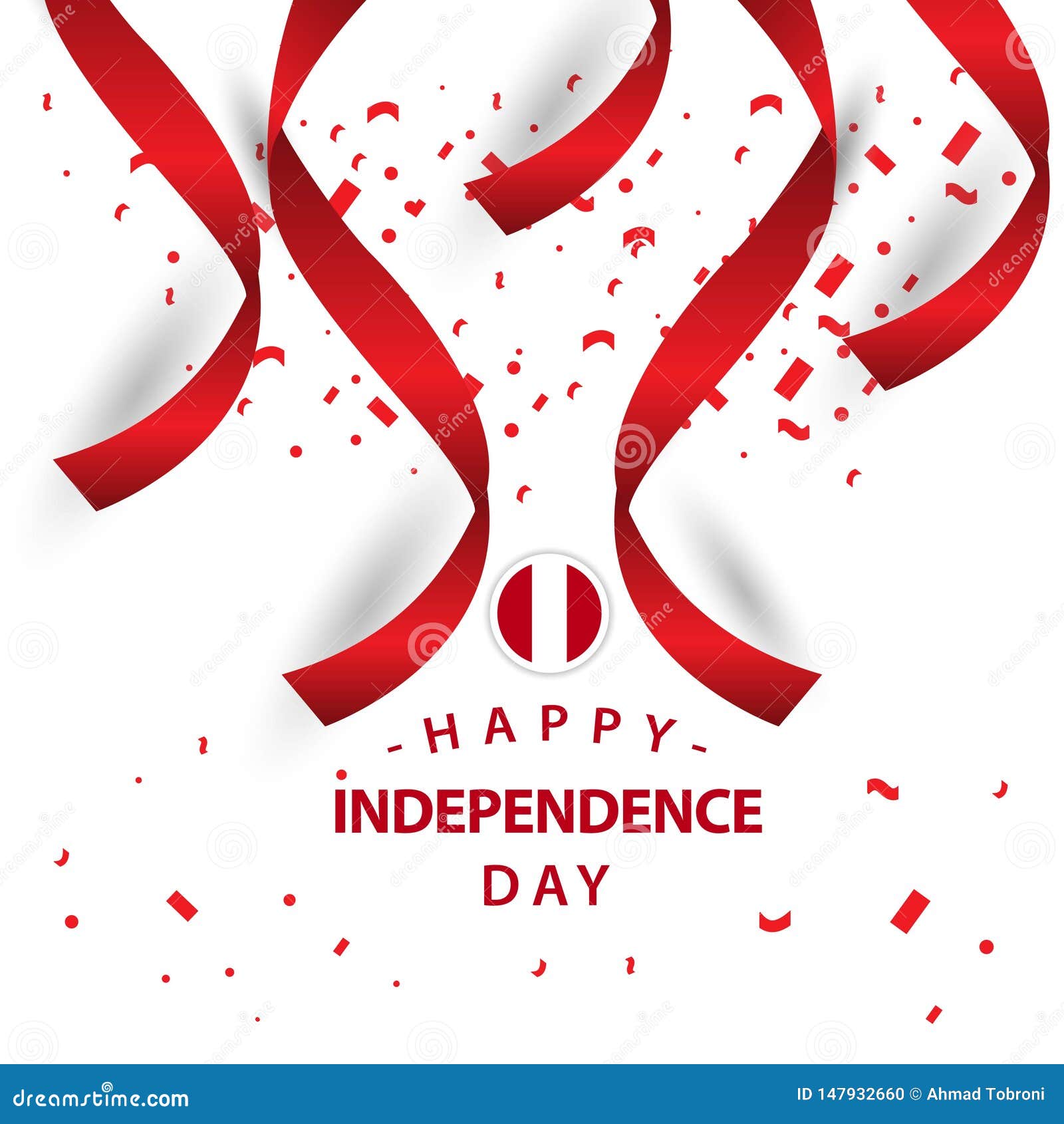 Happy Peru Independent Day Vector Template Design Illustration Stock ...