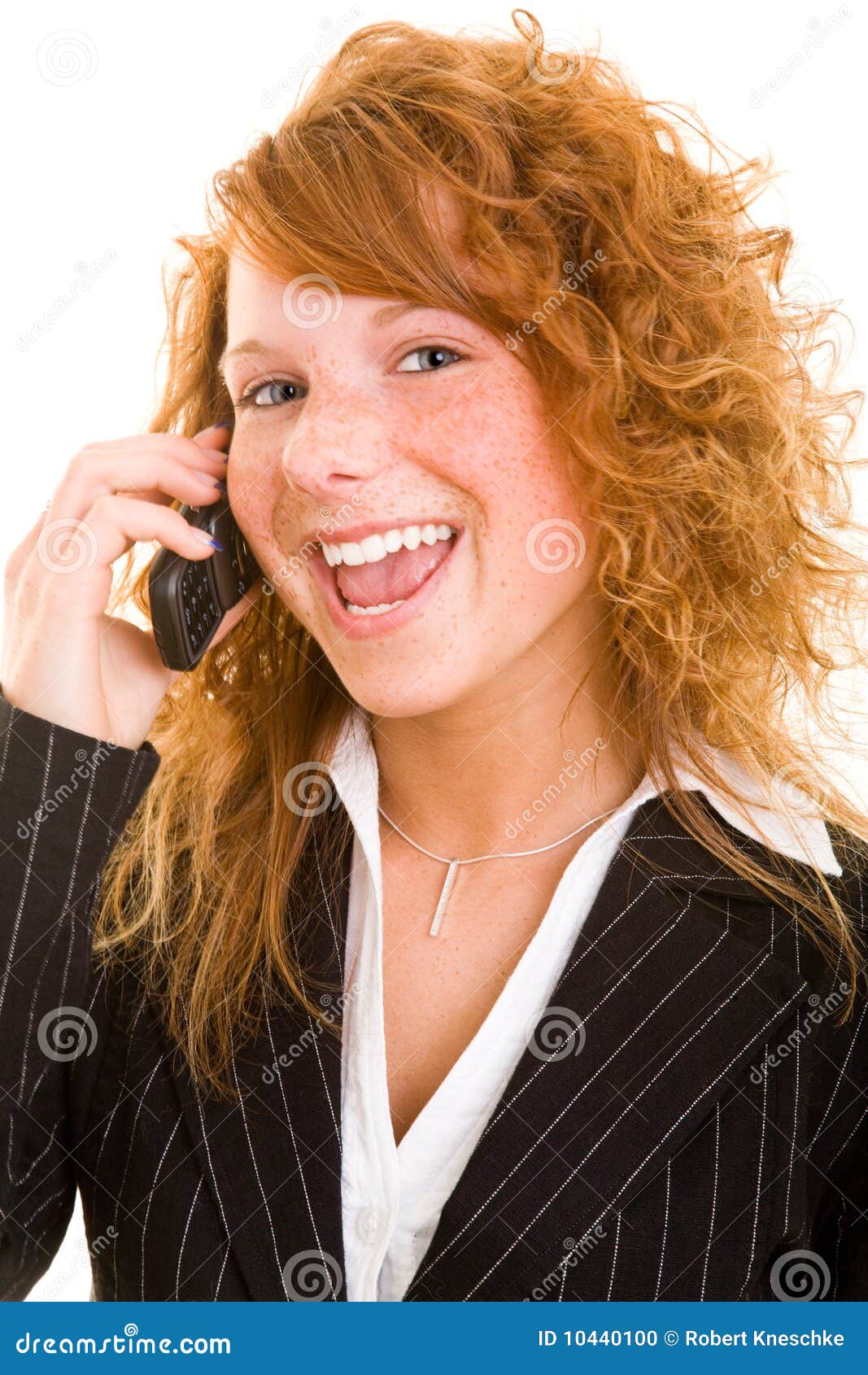 Happy on the phone stock photo. Image of beauty, laughing - 10440100