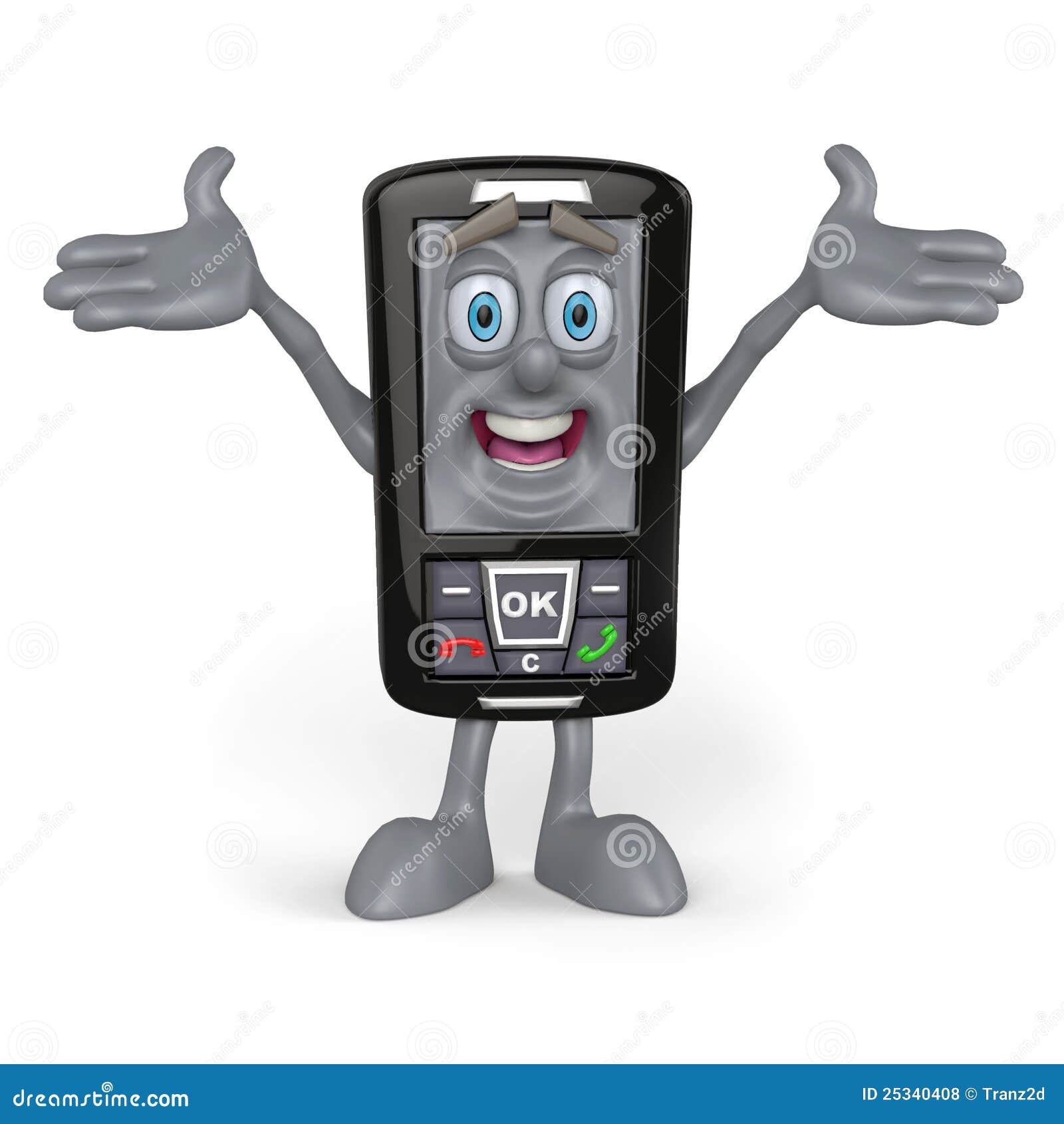 Happy phone stock illustration. Illustration of phone - 25340408